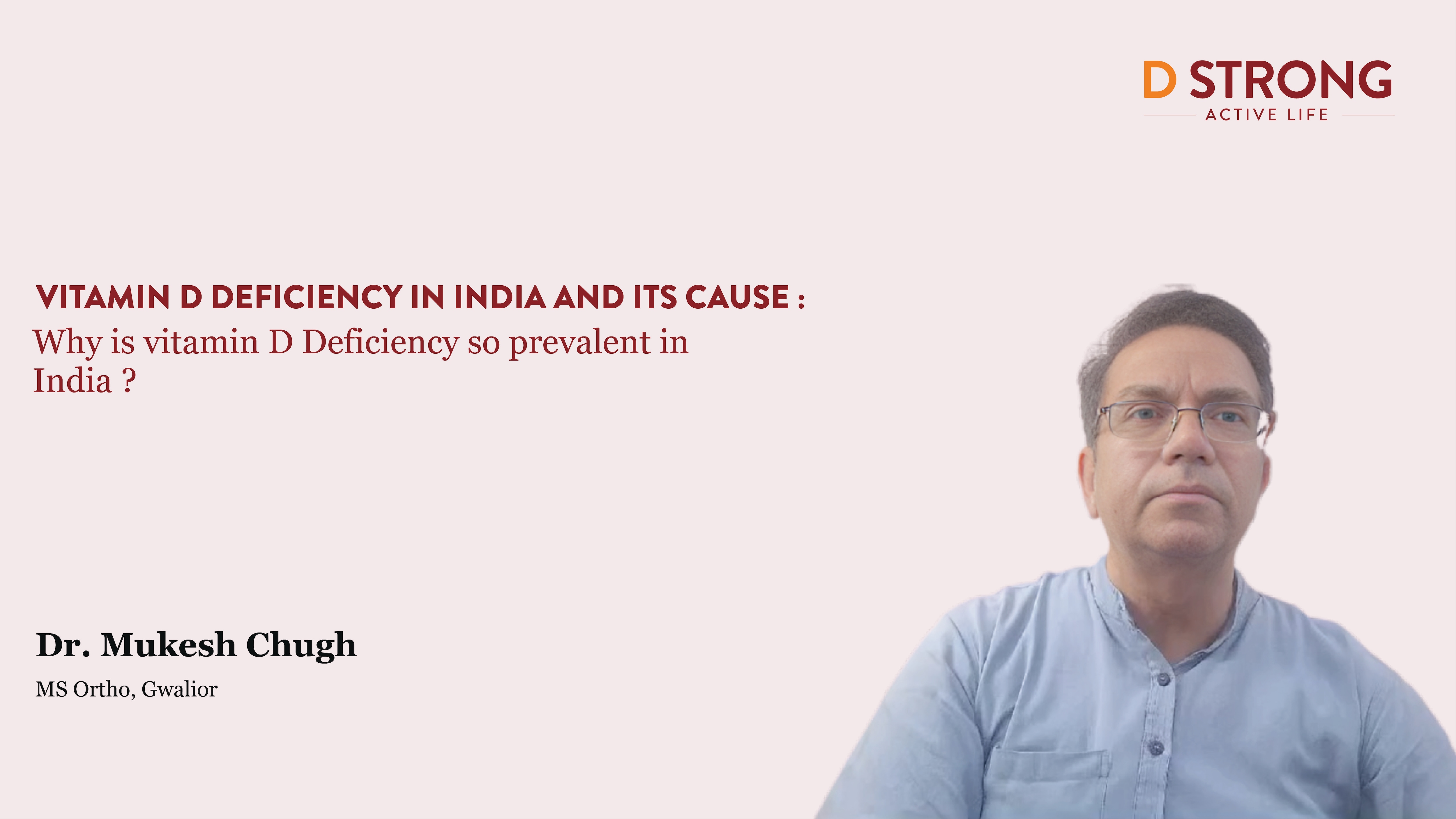 Dr mukesh chugh addresses the lack of awareness surrounding vitamin d ...