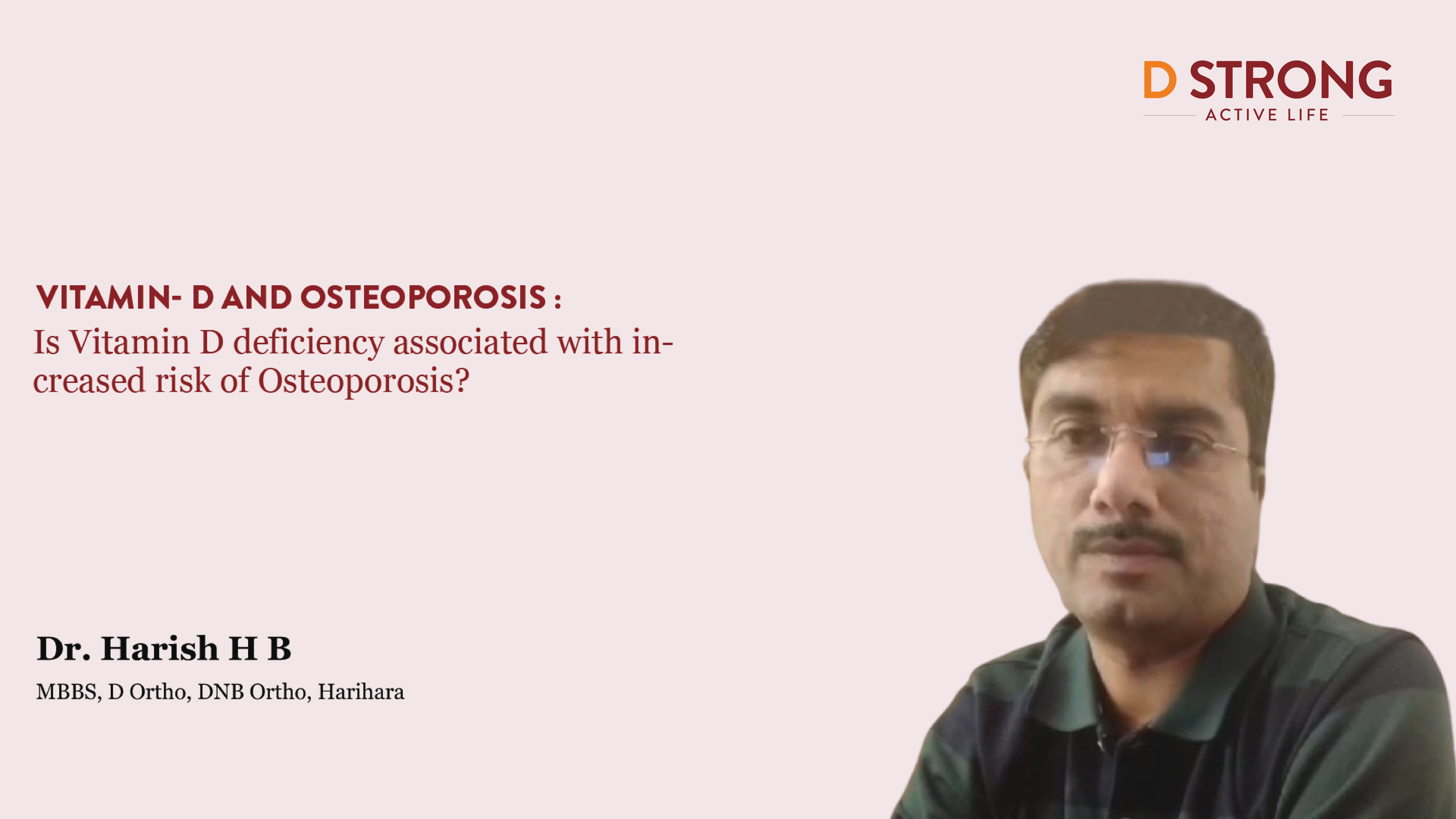 Dr harish h b addresses the lack of awareness surrounding vitamin d ...