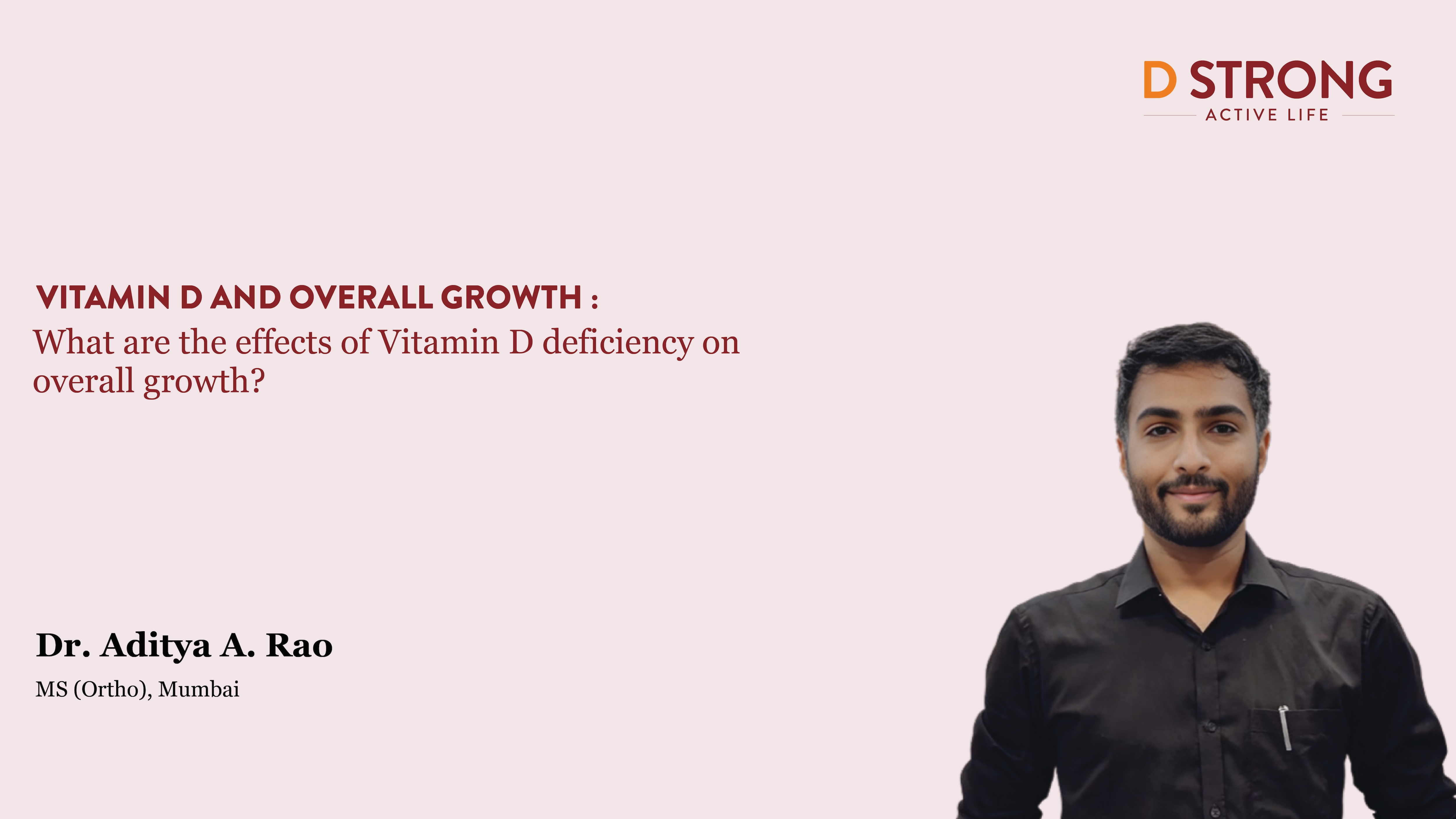 Dr aditya a rao addresses the lack of awareness surrounding vitamin d ...