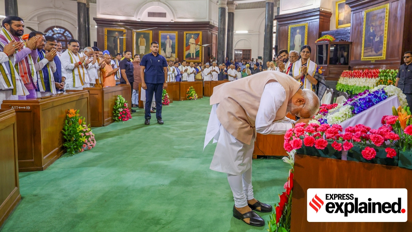 Central Hall: Where Modi addressed NDA, historic venue in Parliament ...