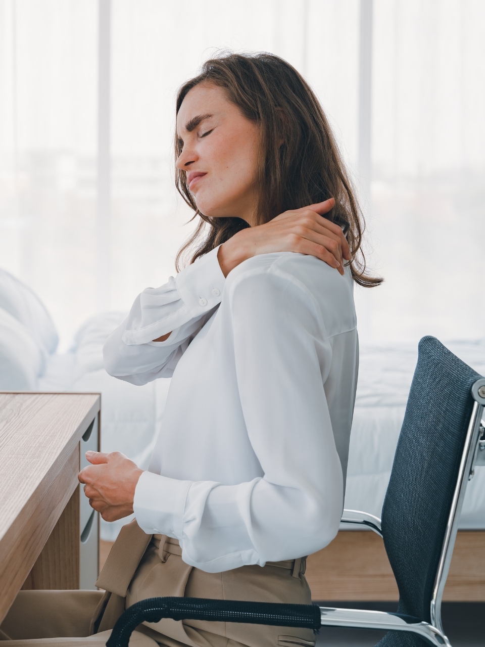 Give these three yoga poses a try if you suffer from neck pain