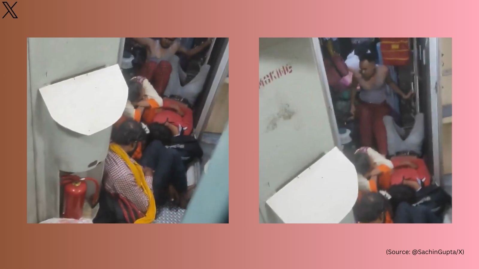 Watch: Passengers sleep near toilet on Chhattisgarh Express, viral ...