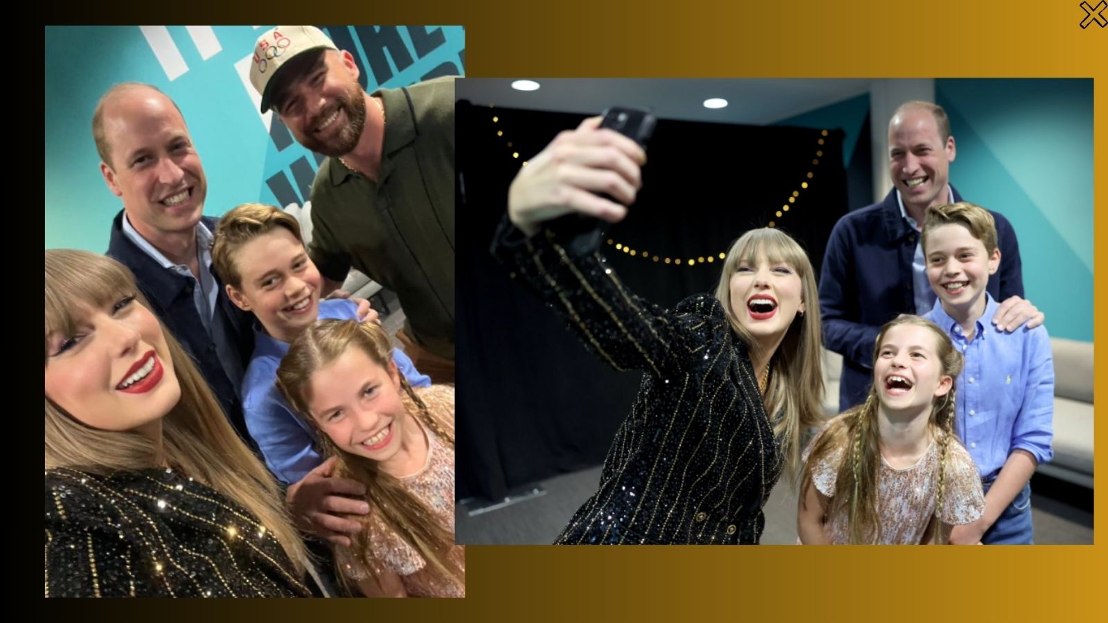 Taylor Swift shares selfie with boyfriend Travis Kelce, Prince William ...