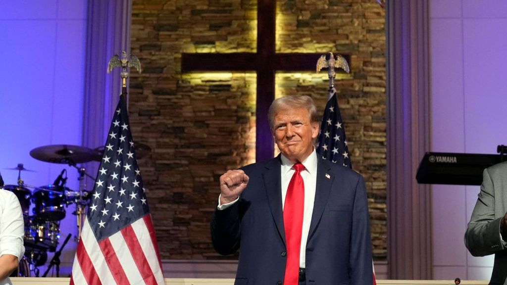 Trump visits Detroit church in bid to court Black voters | World News ...