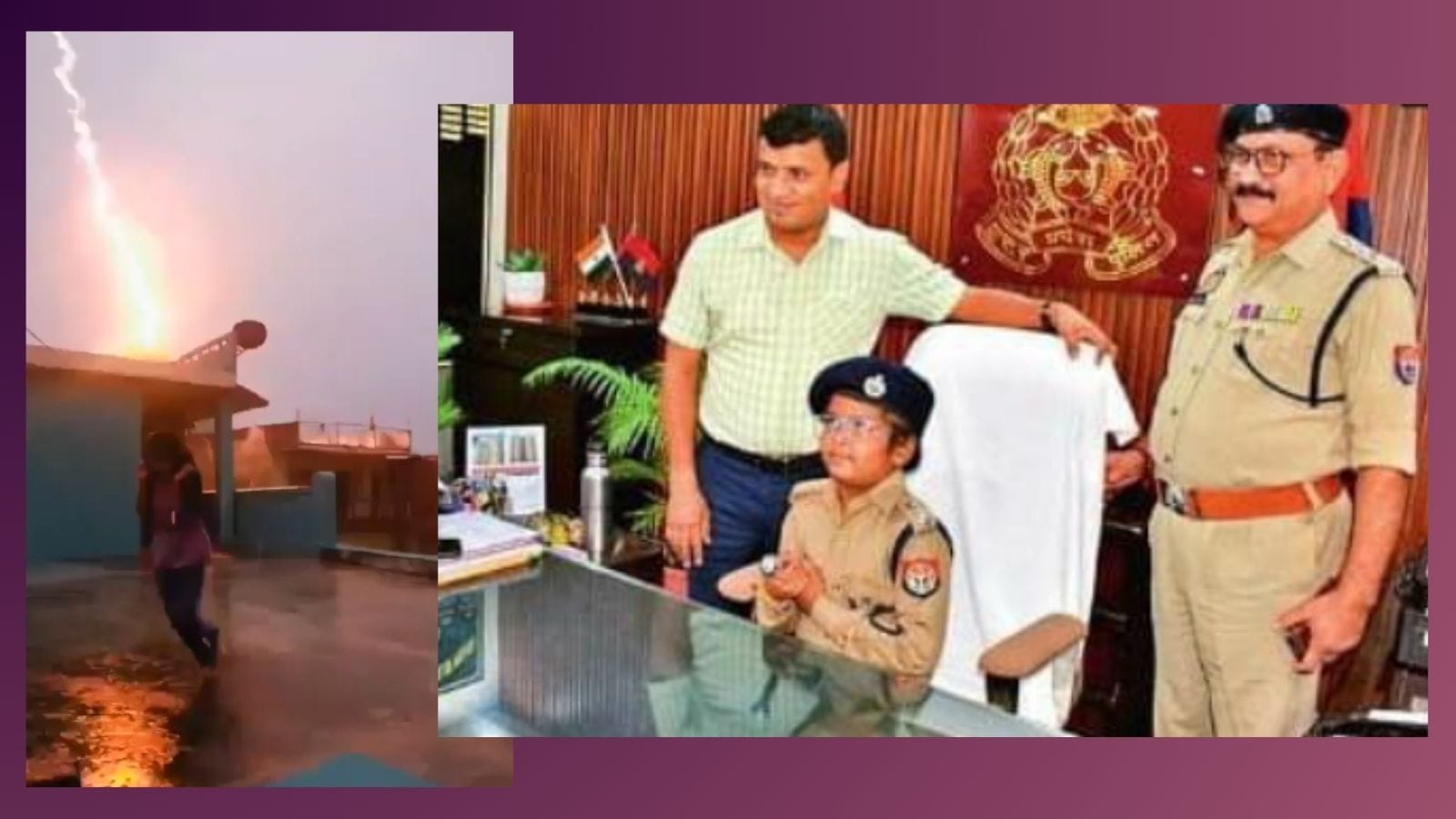 Top Viral Videos Today Bihar Girl Making Reel Almost Struck By Lightning 9 Year Old Becomes
