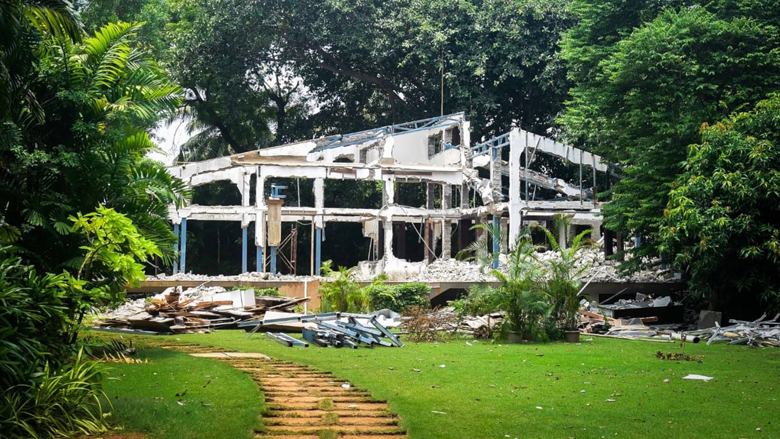 Before he could vacate premises, demolition carried out at govt ...