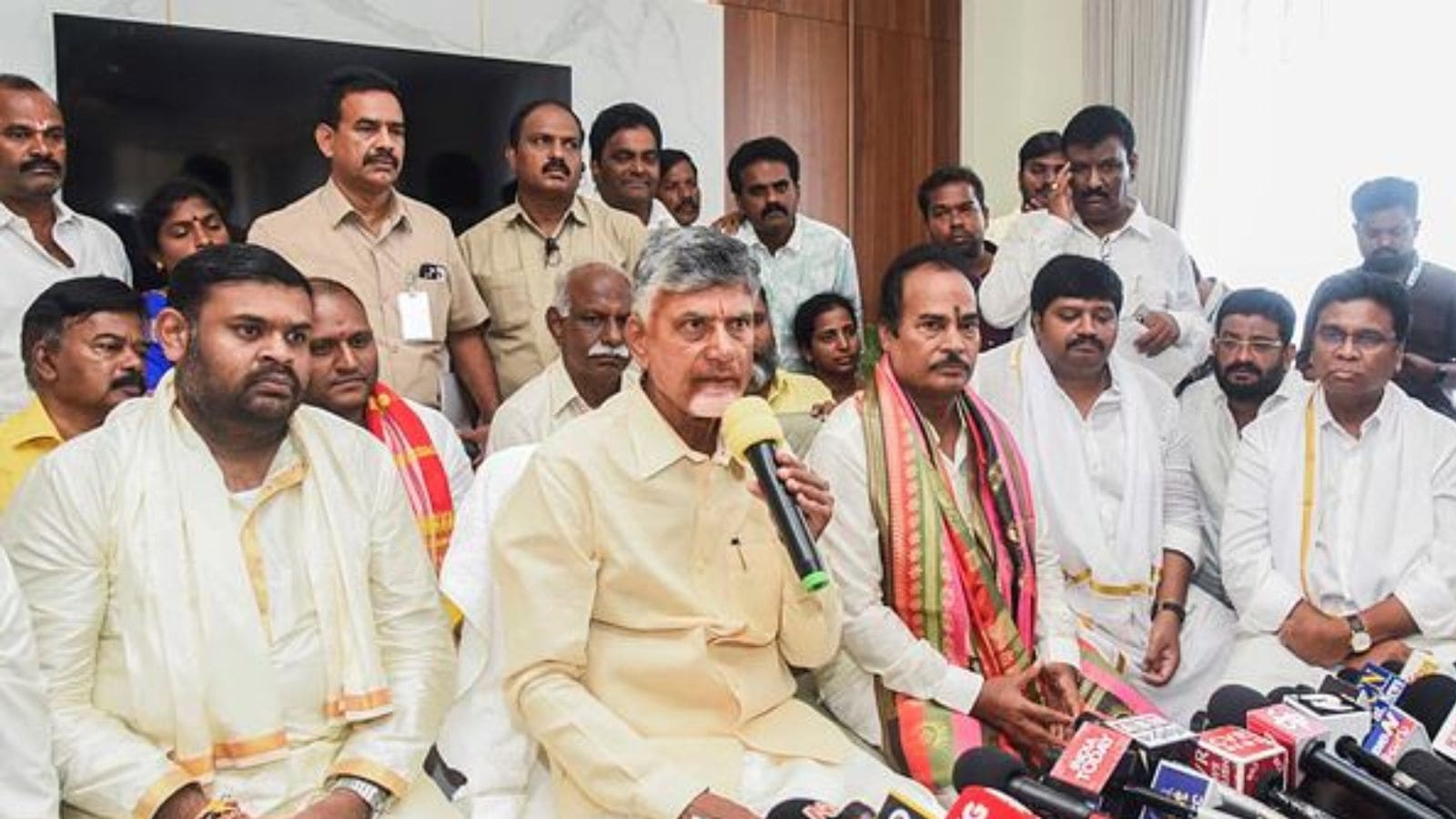 Andhra Pradesh CM Chandrababu Naidu assumes office at secretariat | India News - The Indian Express