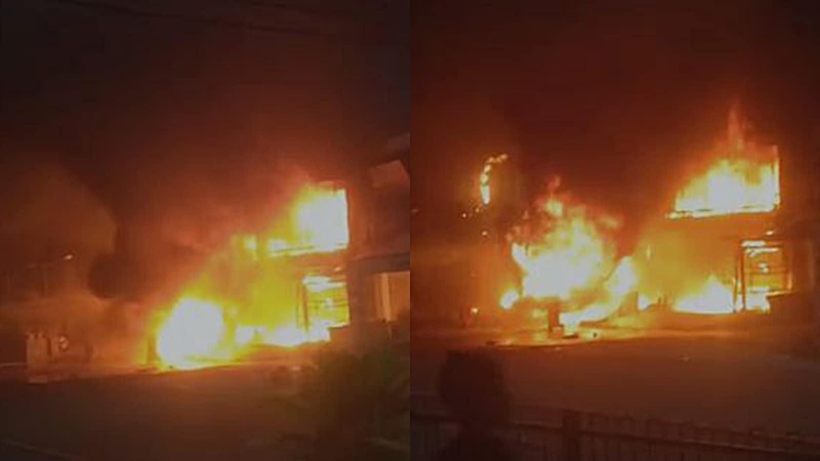 Massive fire at shop near petrol pump in Noida, no casualties | Delhi ...