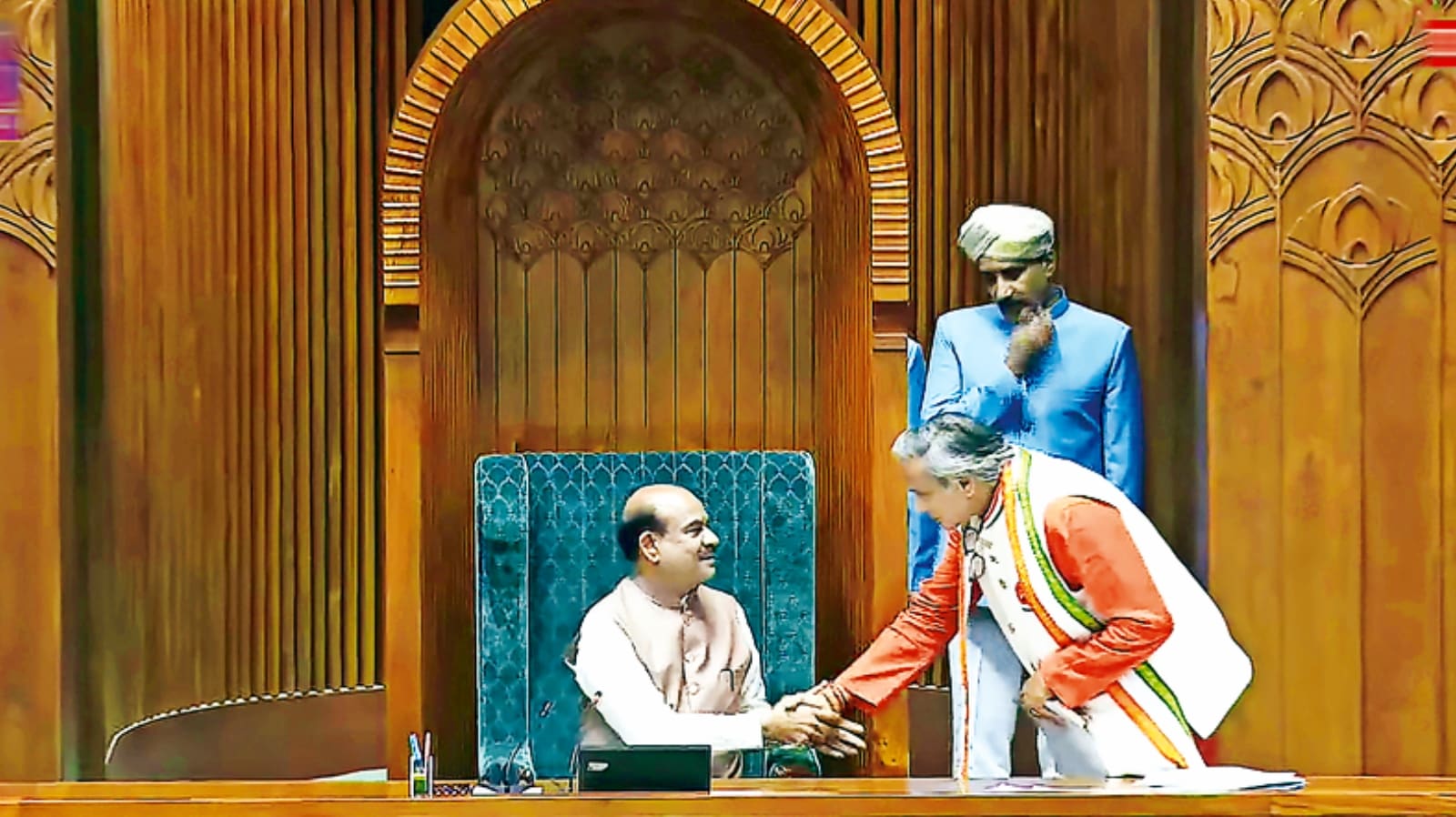 Row over Jai Samvidhan slogan in LS, Birla chides Cong’s Deepender ...