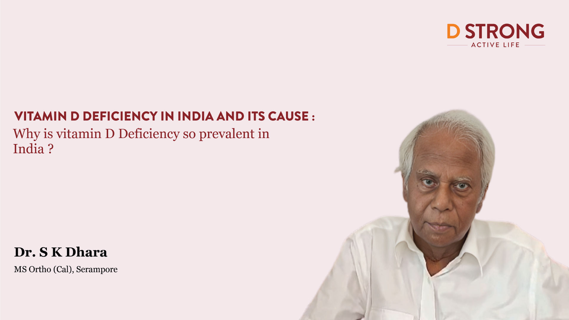 Dr s k dhara addresses the lack of awareness surrounding vitamin d ...