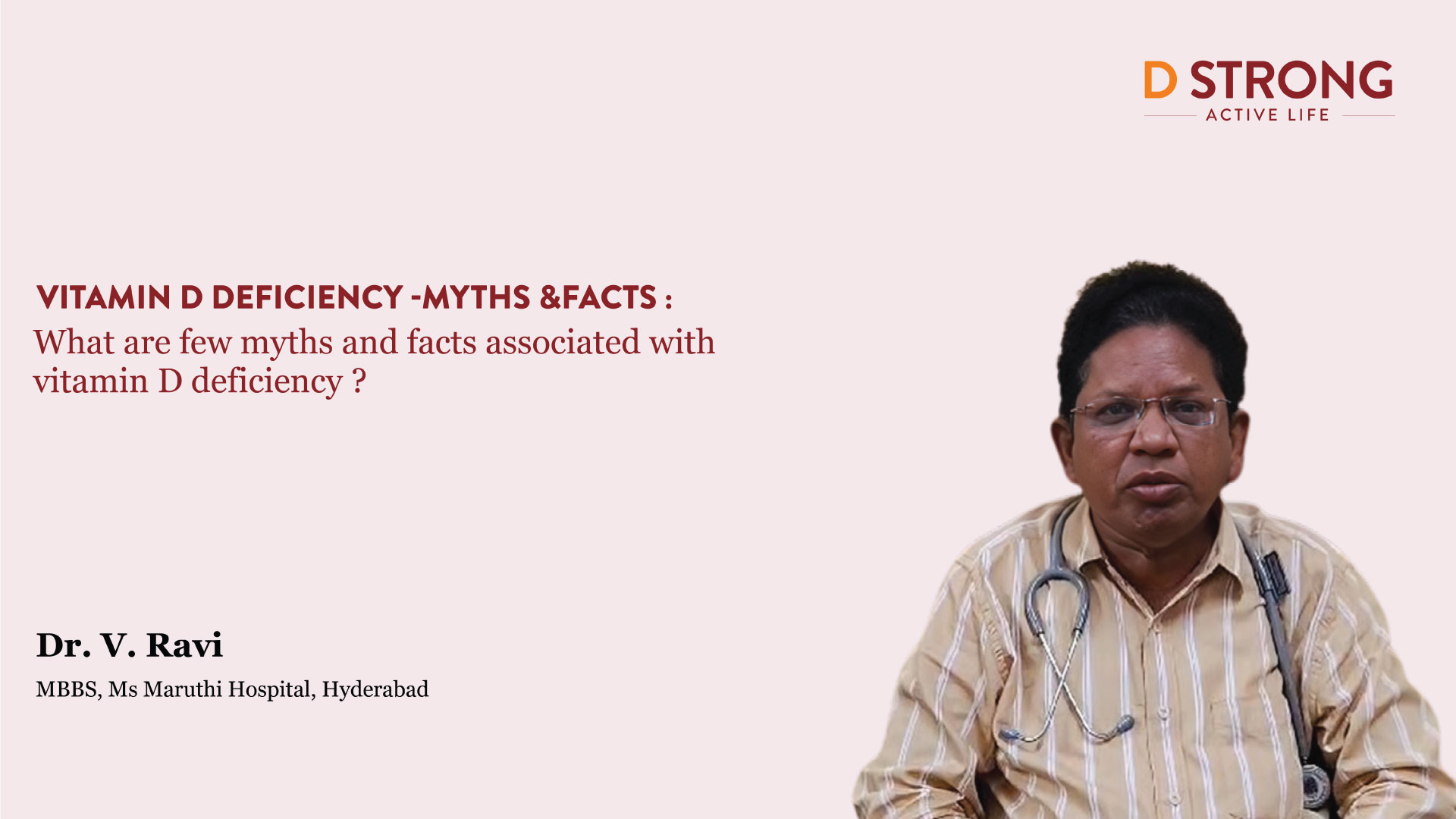 Dr v ravi addresses the lack of awareness surrounding vitamin d ...