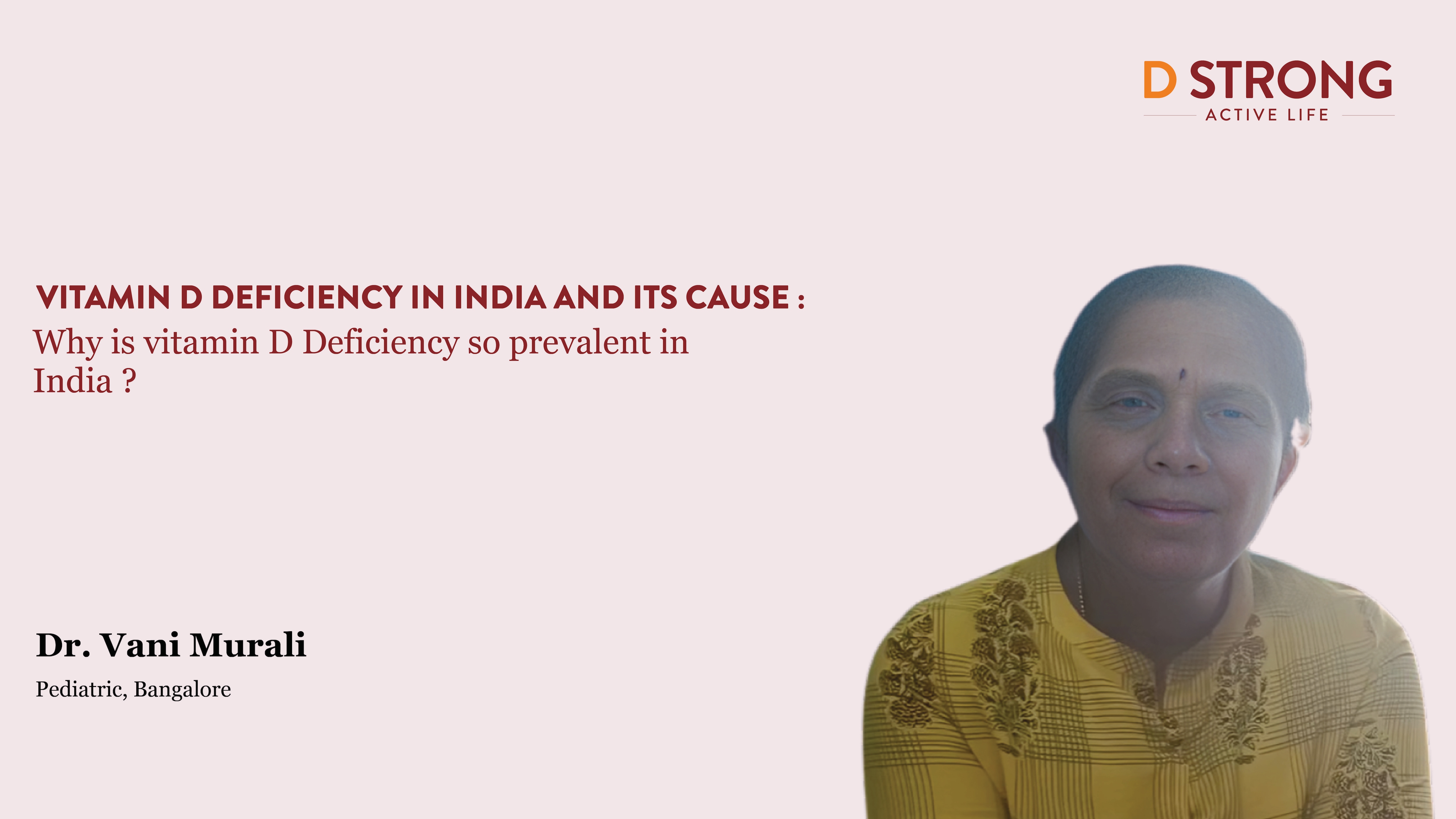 Dr vani murali addresses the lack of awareness surrounding vitamin d ...