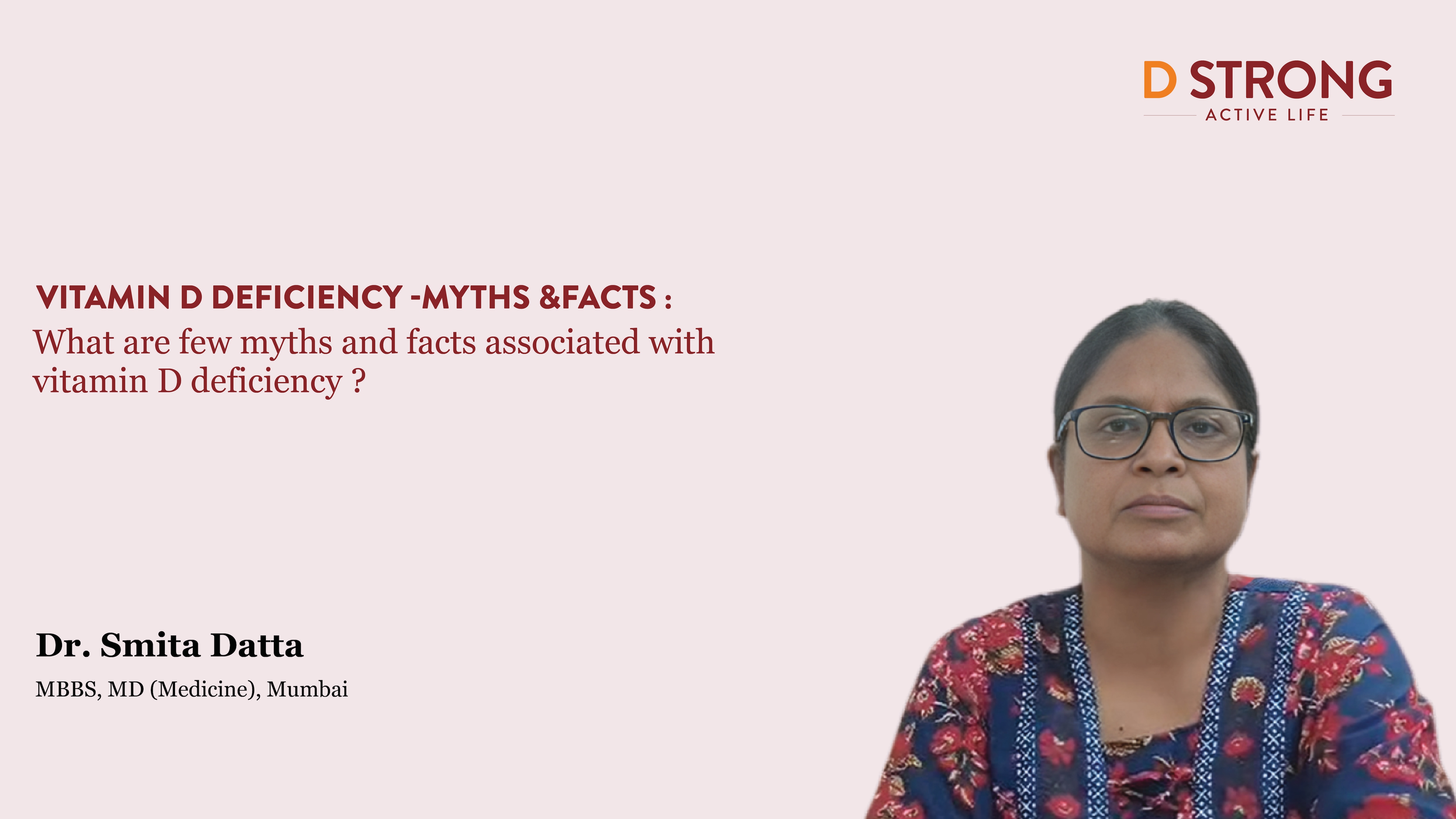 Dr smita datta addresses the lack of awareness surrounding vitamin d ...
