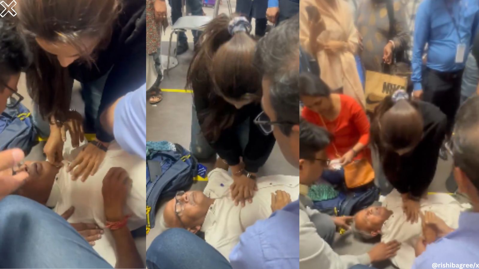 WATCH: Woman conducts CPR on 60-year-old man who suffered heart attack ...