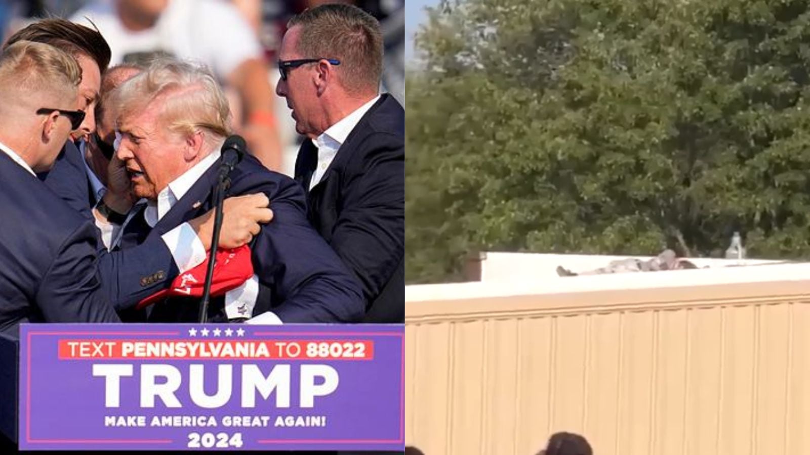 Watch | Man suspected of shooting Donald Trump seen on roof in viral ...