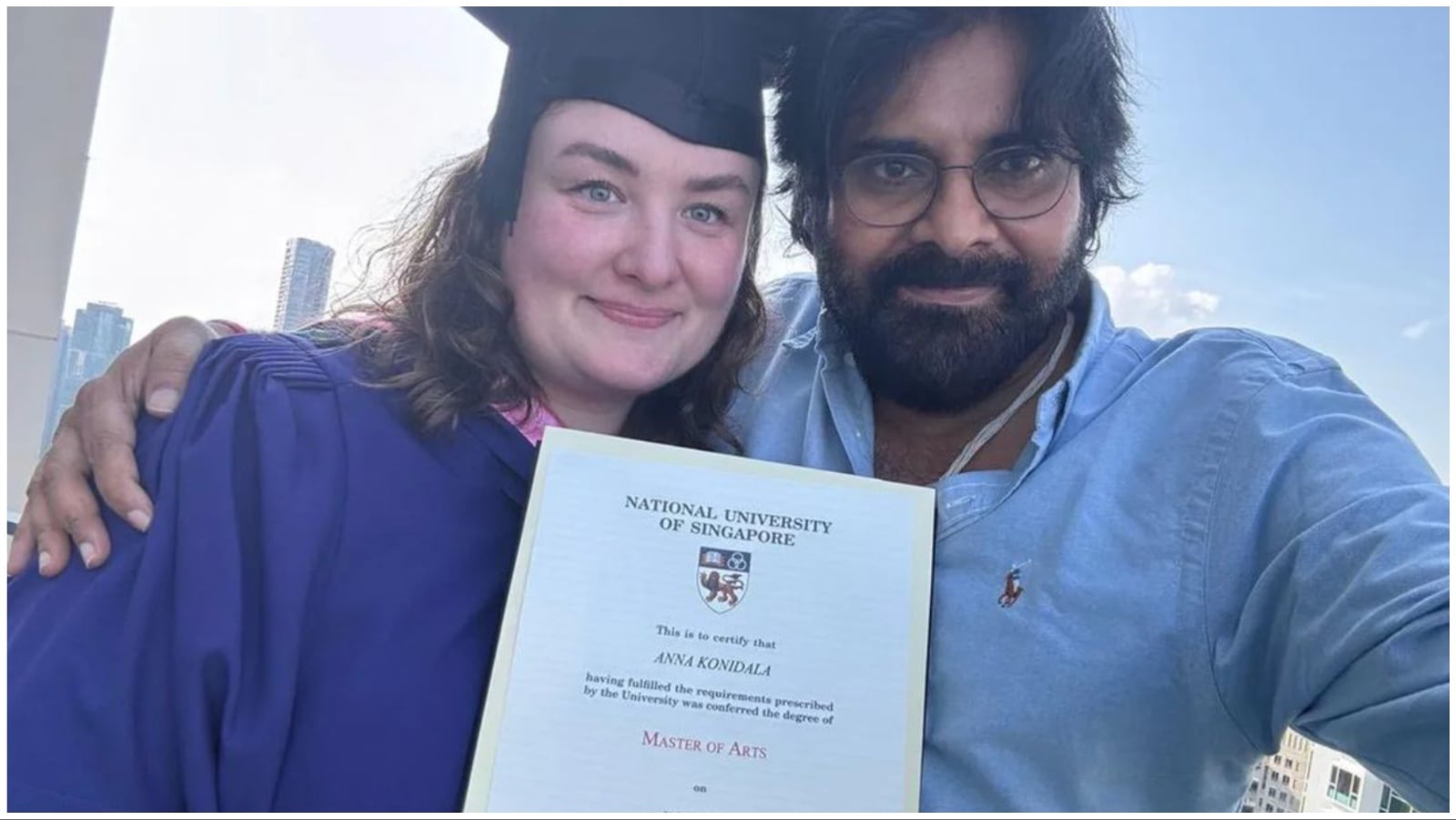 Pawan Kalyan’s wife Anna Lezhneva graduates with a Master’s degree from ...