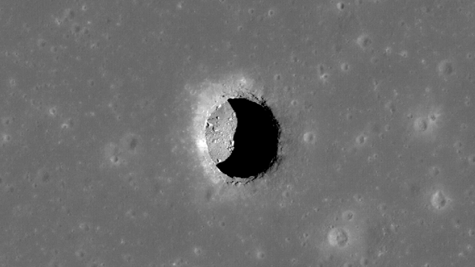 A cave on the moon could be used to shelter future explorers ...