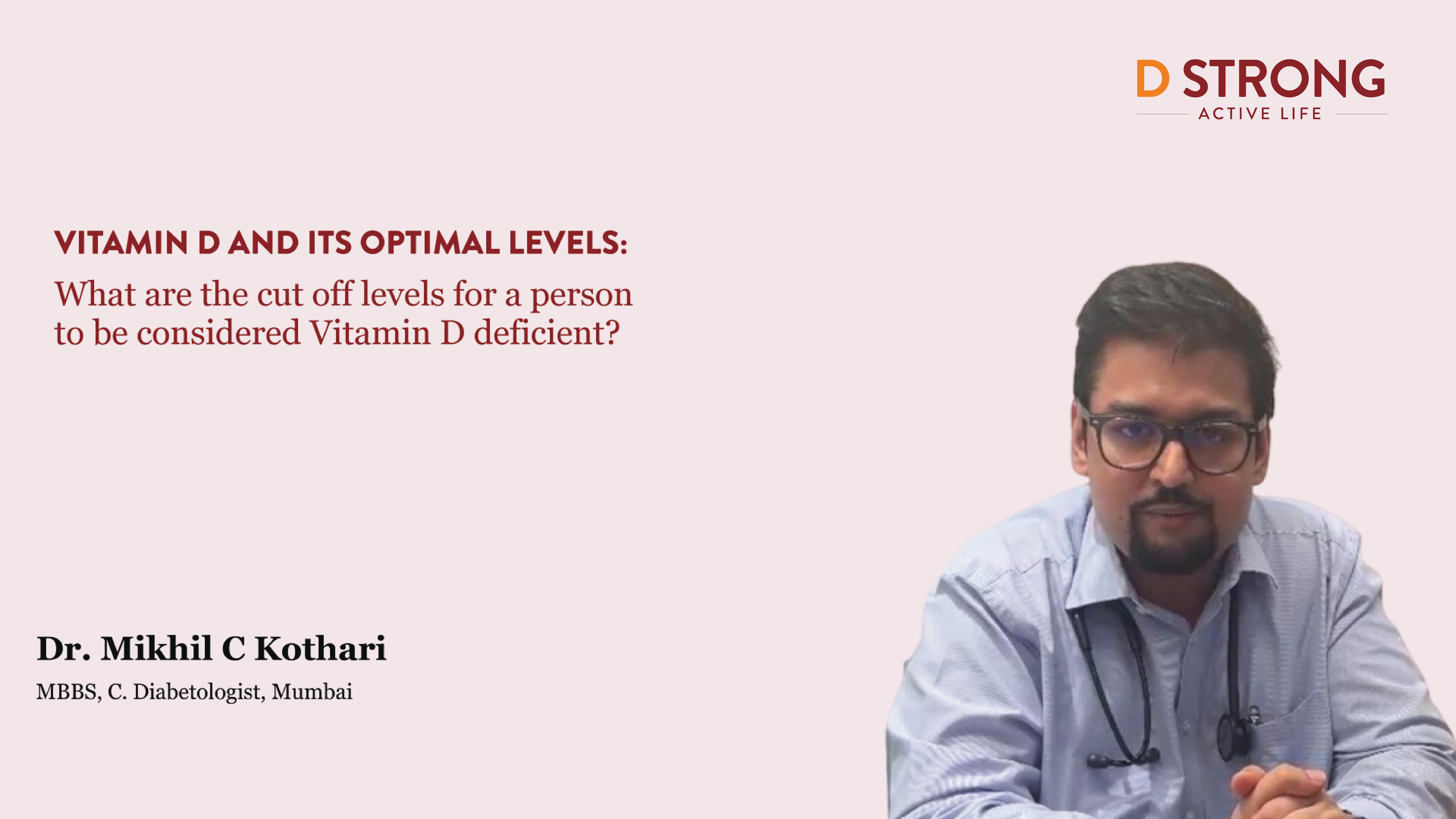 Dr mikhil c kothari addresses the lack of awareness surrounding vitamin ...