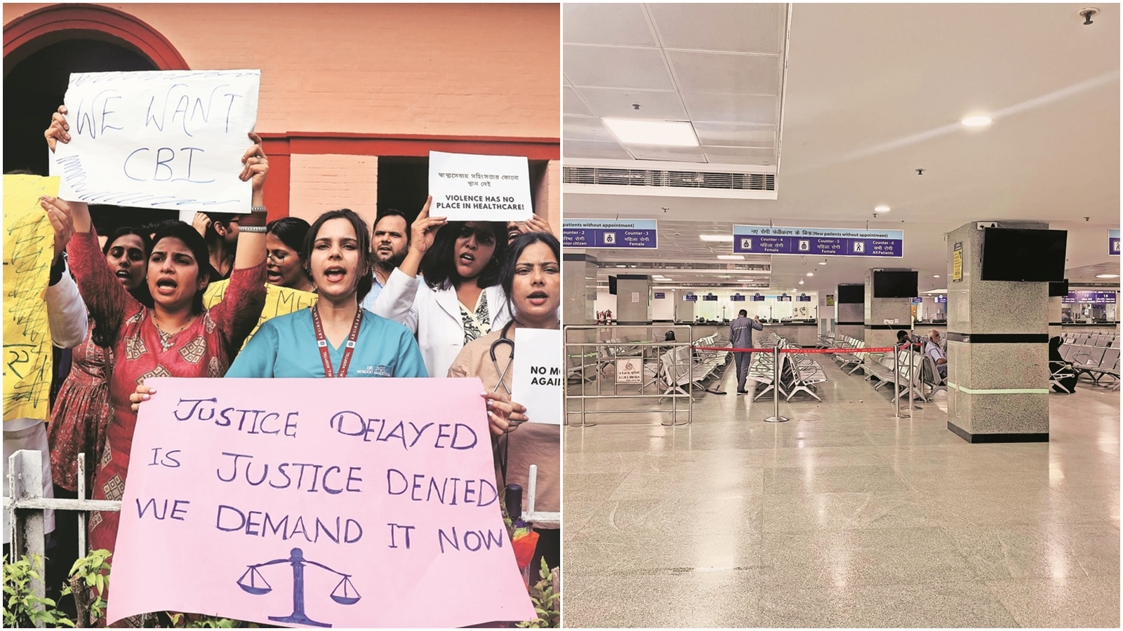 Doctors’ strike day 2: Calls for justice echo across Delhi’s hospitals ...
