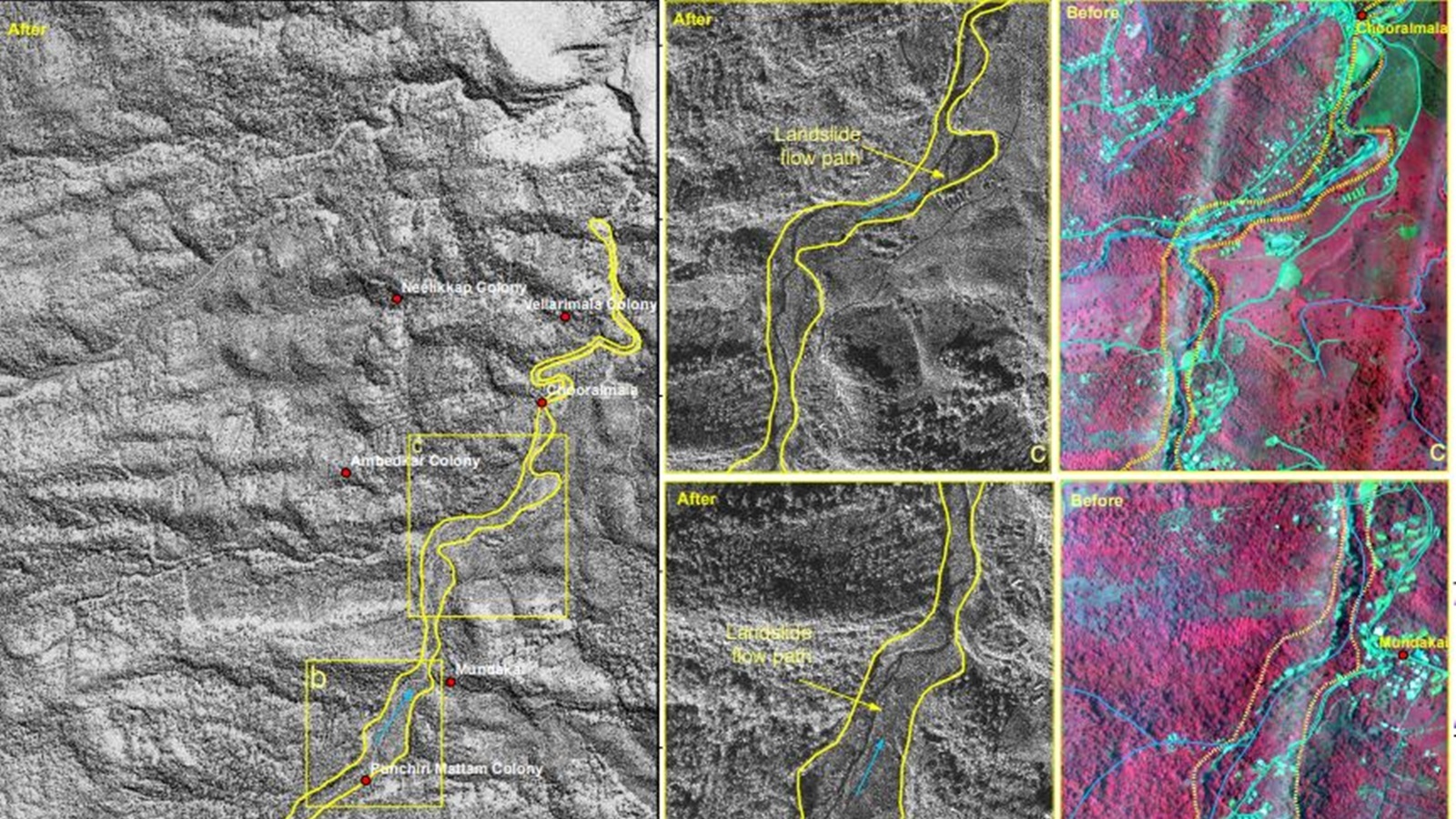 Before and after satellite images document devastation from landslides ...