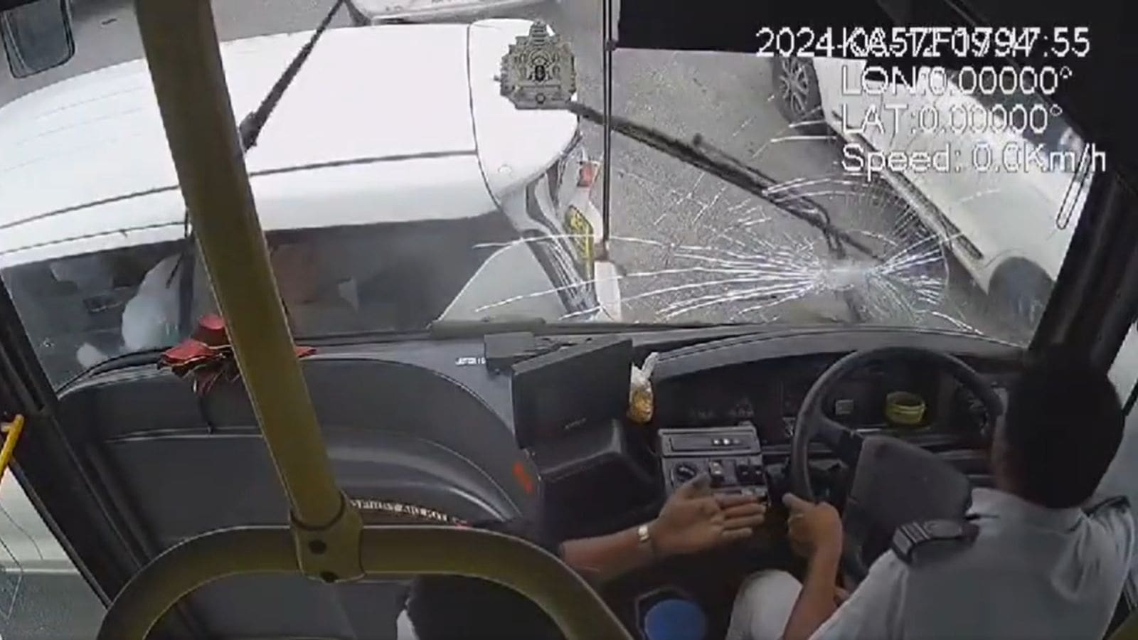 Viral clip shows Bengaluru bus ramming into multiple vehicles after ...