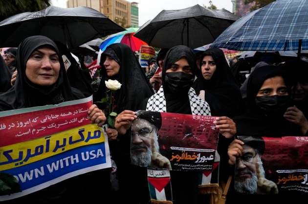 In pics | Protests erupt after Hezbollah leader Nasrallah killed by ...