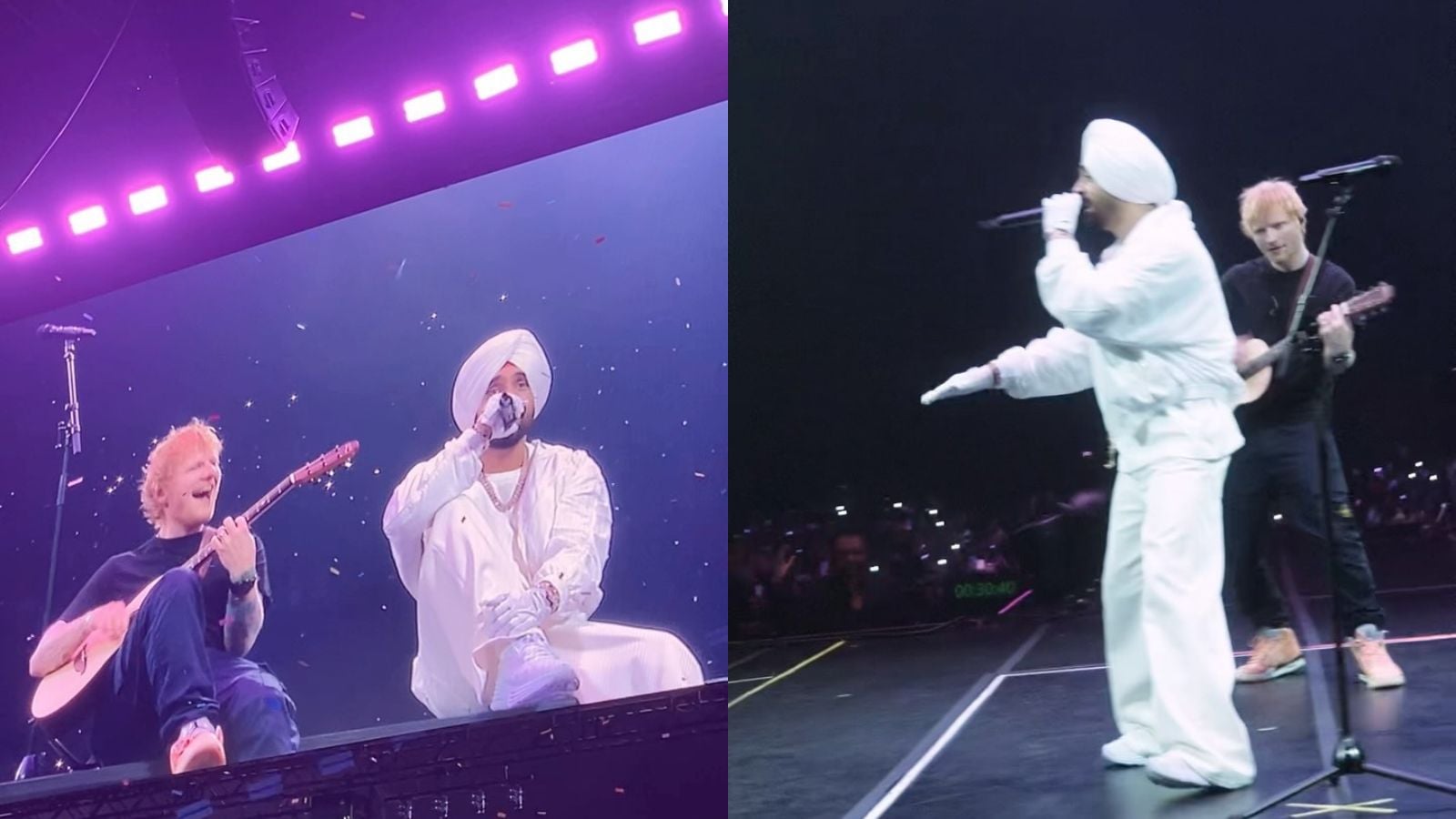 Ed Sheeran joins Diljit Dosanjh at his concert in Birmingham as he ...