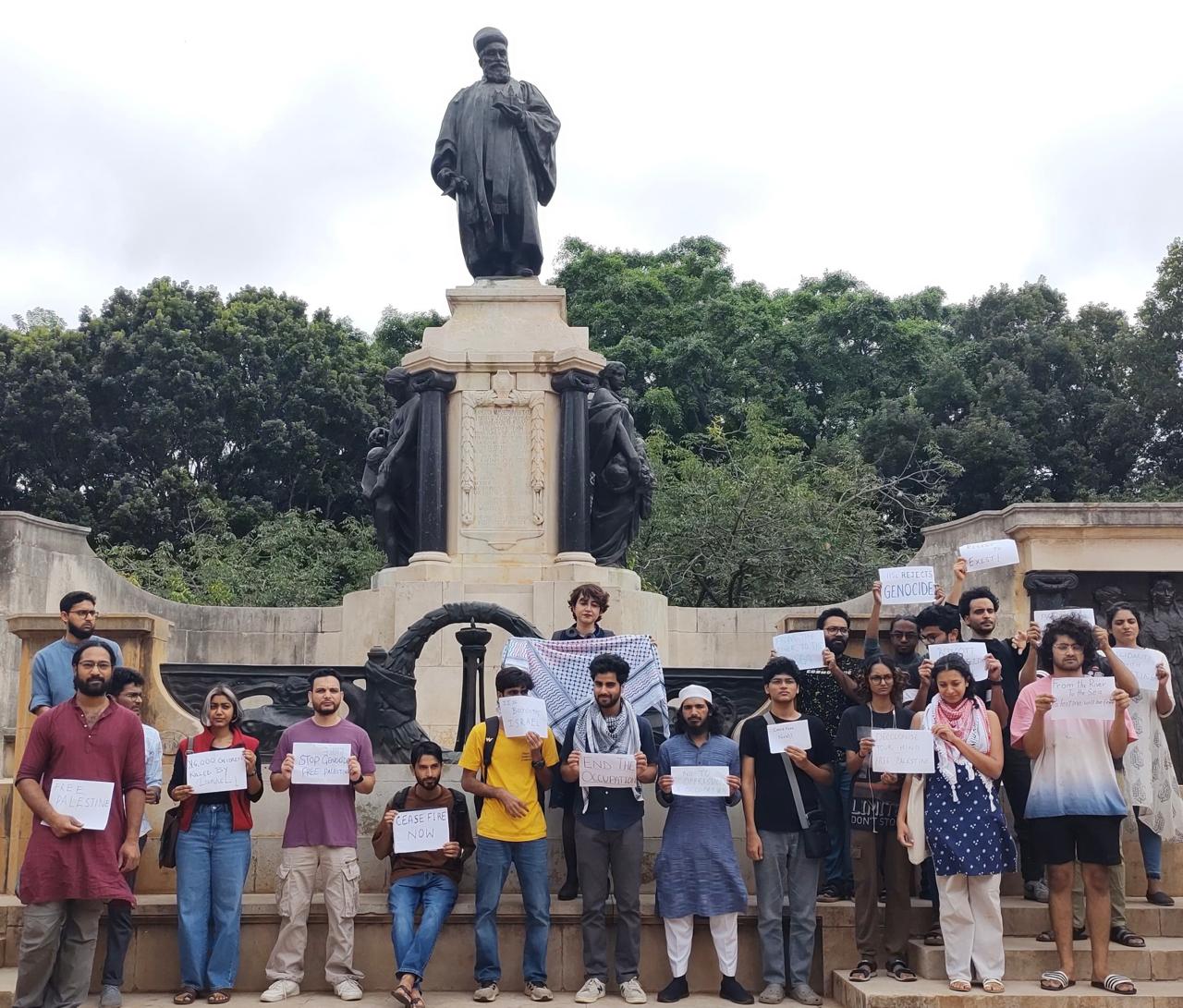 Protest at IISc over holding India-Israel Business Summit amid violence ...