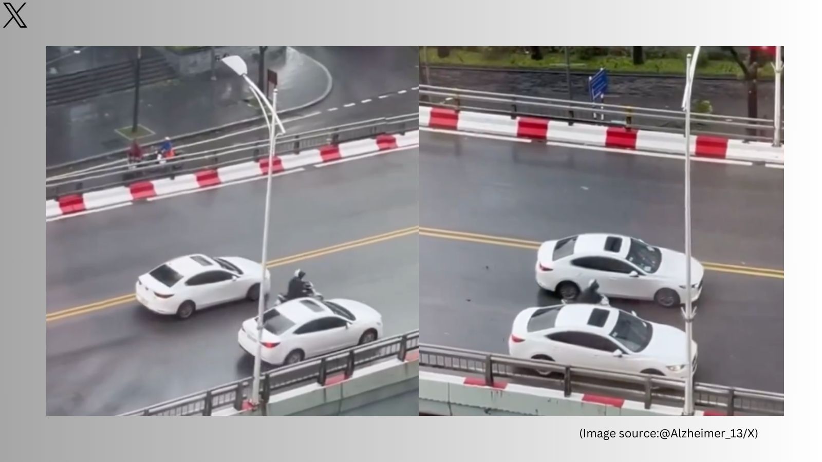 Watch: Car drivers shield two-wheeler from strong wind as super typhoon ...
