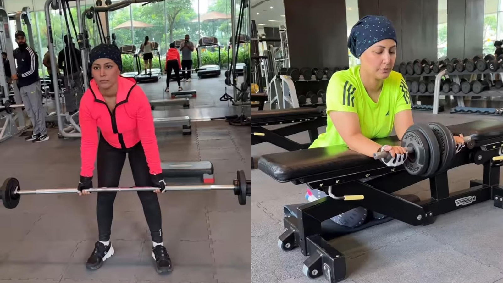 Hina Khan shares glimpses of strength training amidst chemotherapy ...