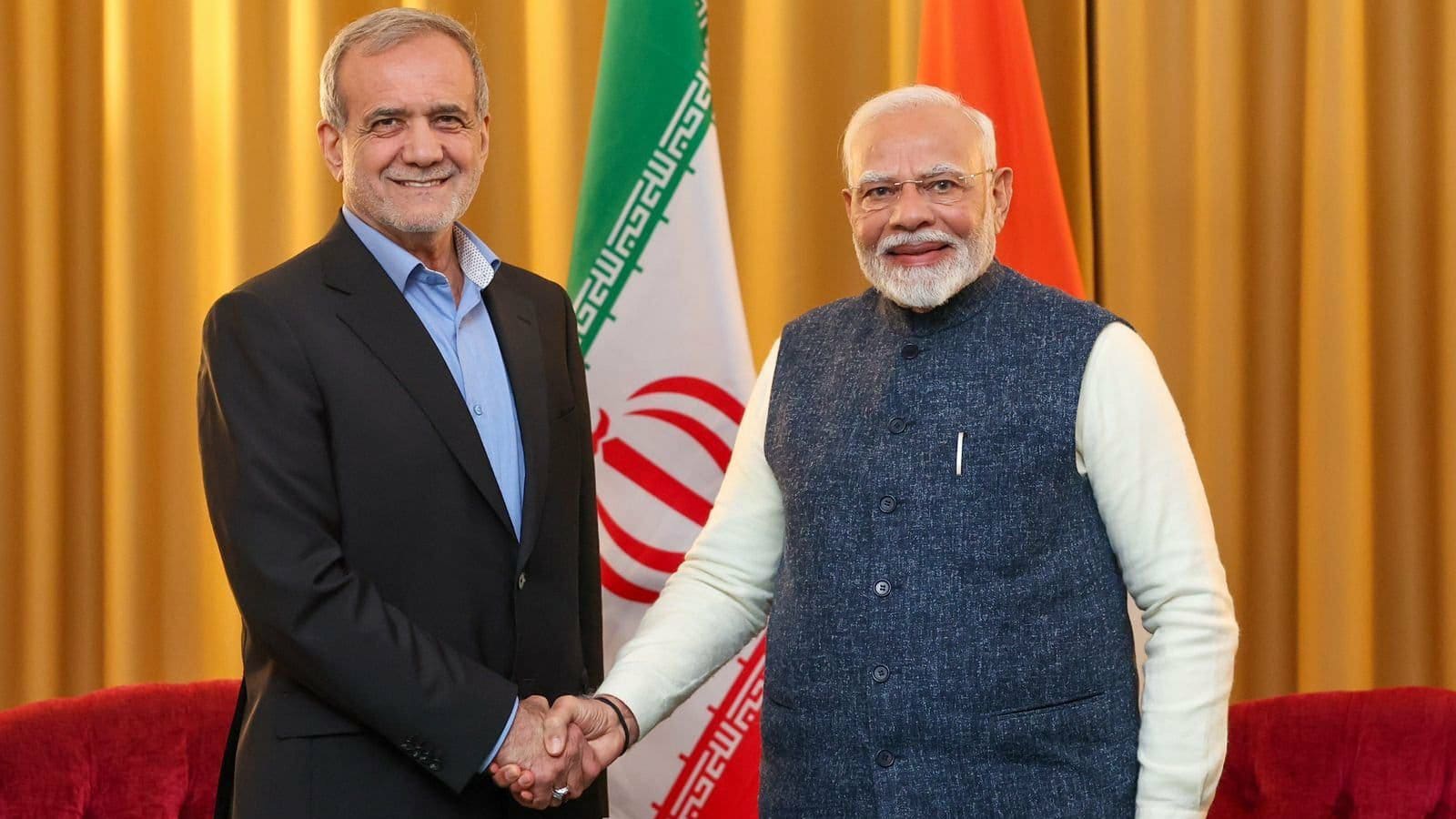 In a first, PM Modi meets Iranian President Pezeshkian, discusses India’s role in resolving ...