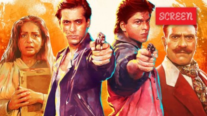 Karan Arjun Karan Arjun (1995) Film Poster. Director Rakesh Roshan.