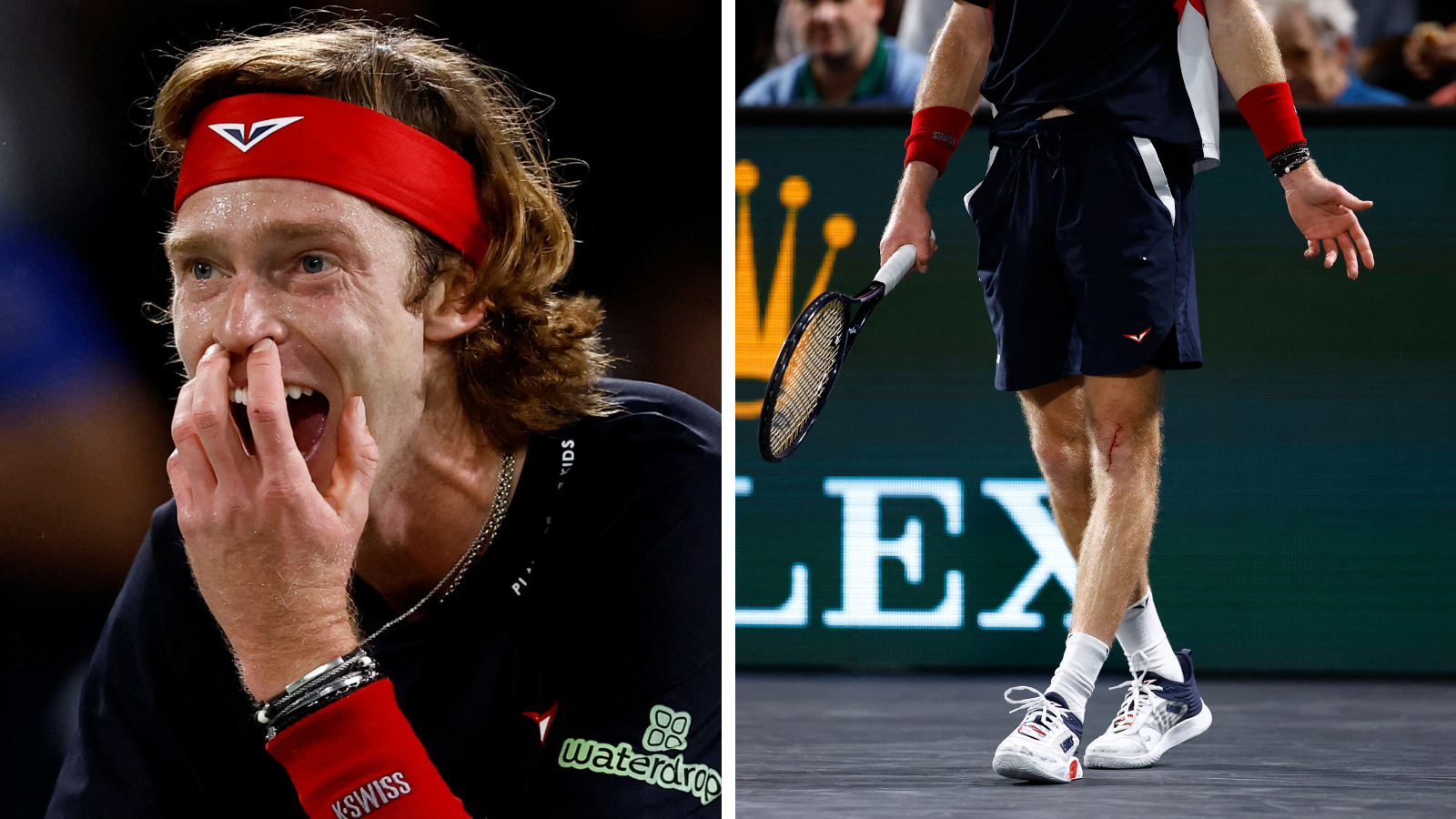 Watch: Andrey Rublev smashes racquet against his knee seven times ...