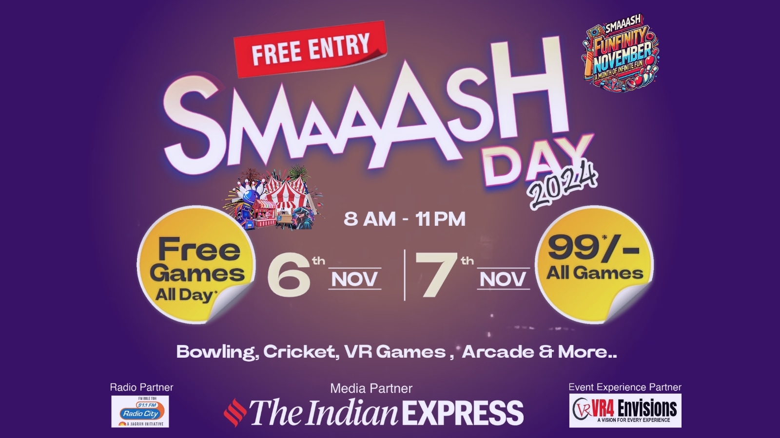 Smaaash Day: Indulge in games, entertainment and more at Mumbai carnival on Nov 6-7 | News Today ...