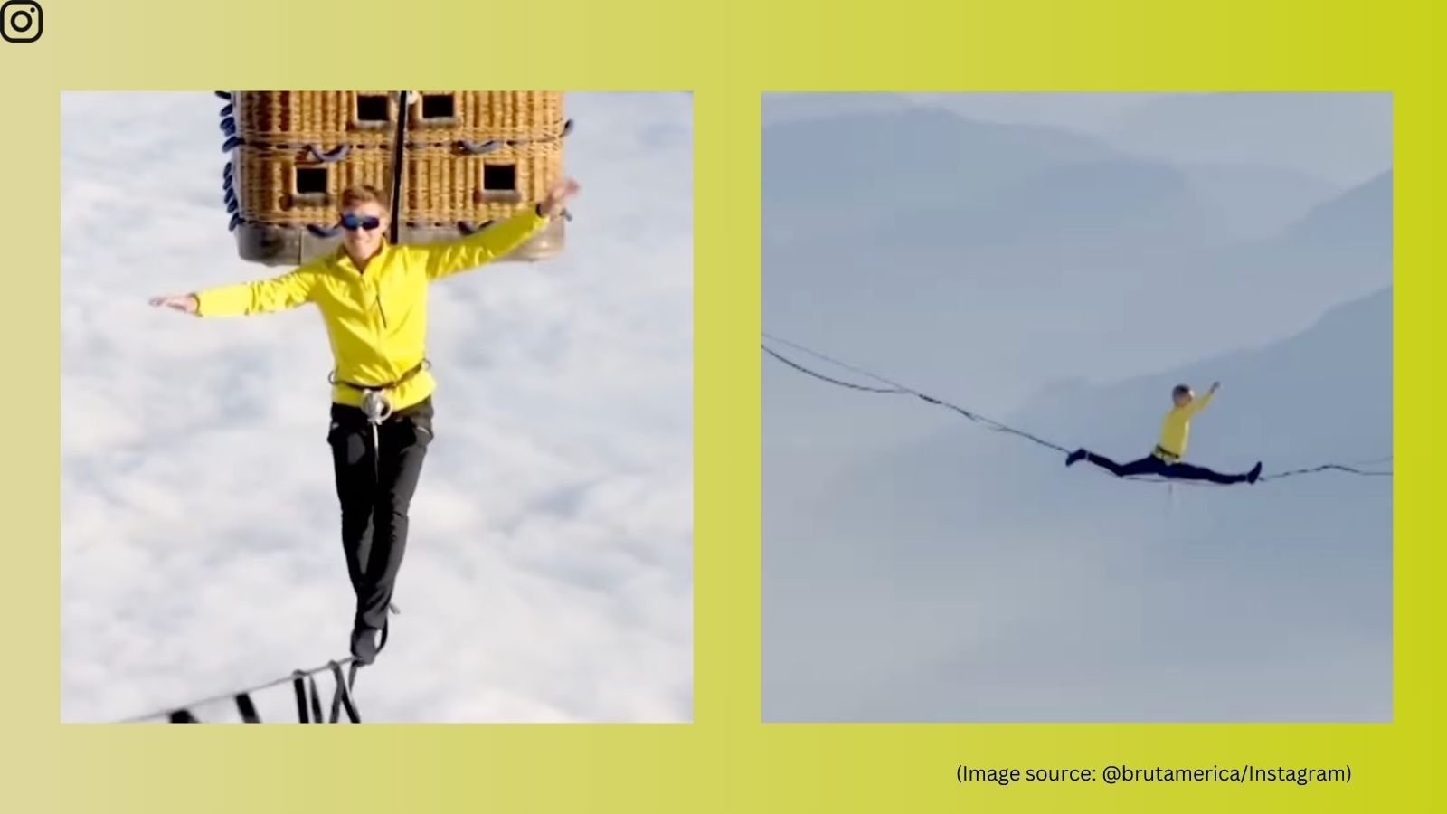 German slackliners balance between hot air balloons to set a new world ...