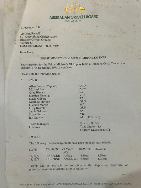 Australian fast bowler-turned-lawyer recalls good old PM’s XI tradition ...