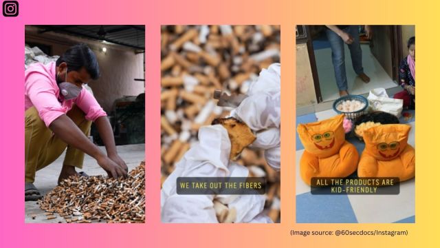 ‘smokey Bear Noida Man Fights Litter By Turning Cigarette Butts Into
