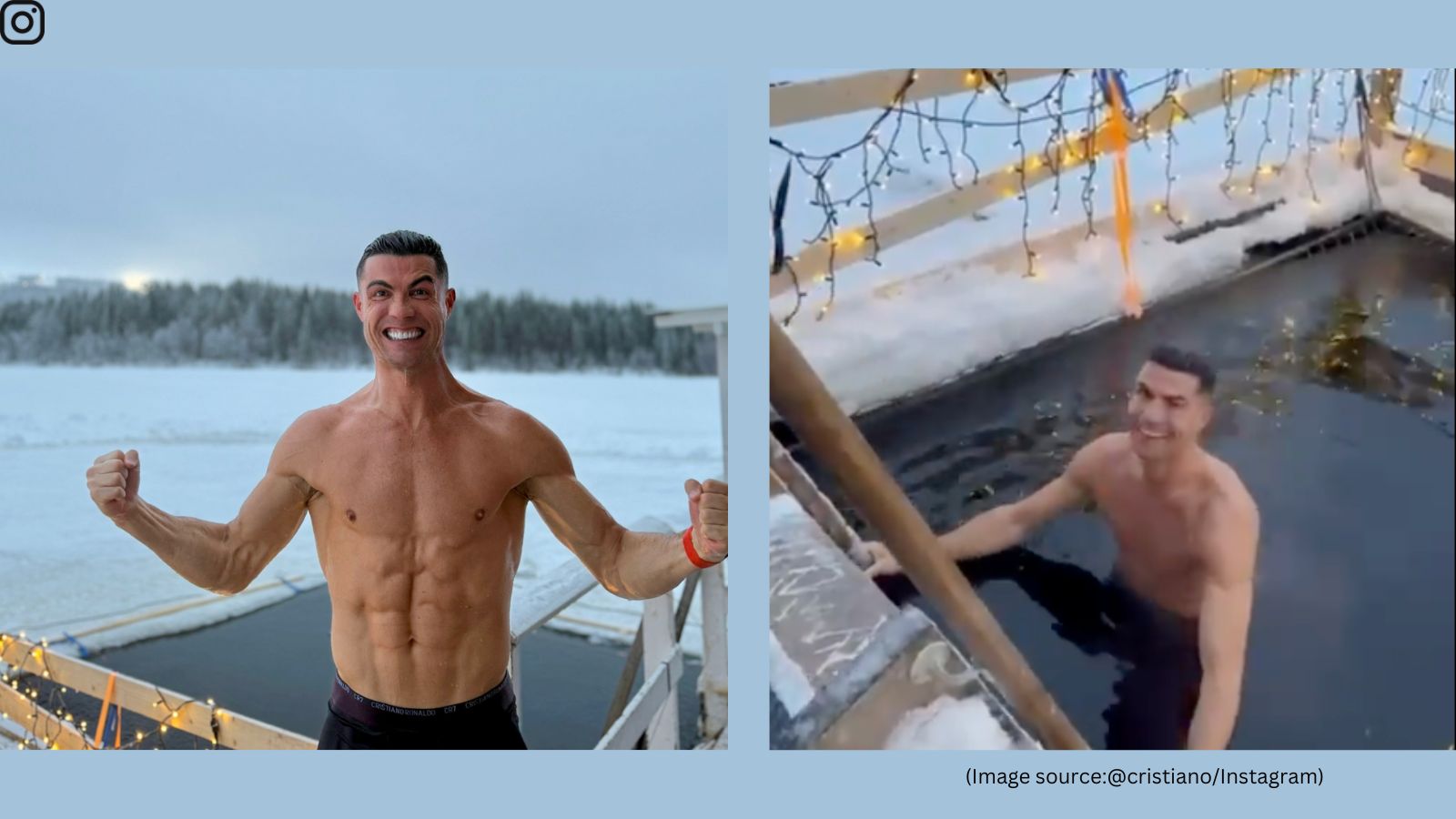 Cristiano Ronaldo takes dip in Finland’s freezing pool during Christmas ...