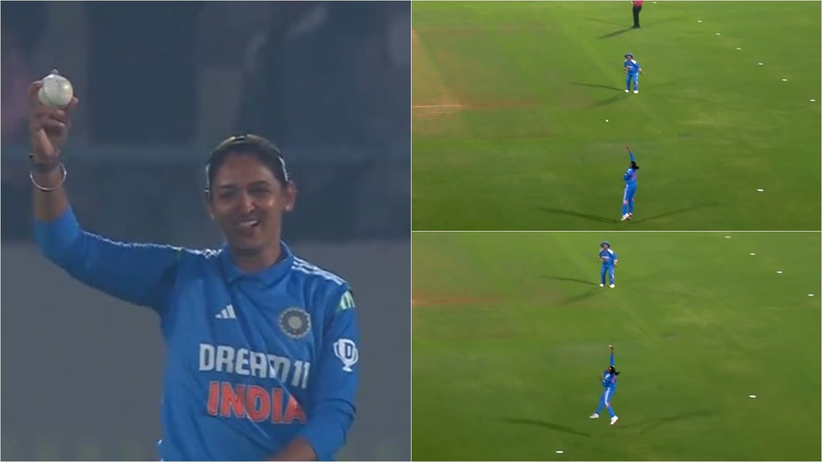 WATCH: Harmanpreet Kaur pulls off a stunning one-handed catch in first ...