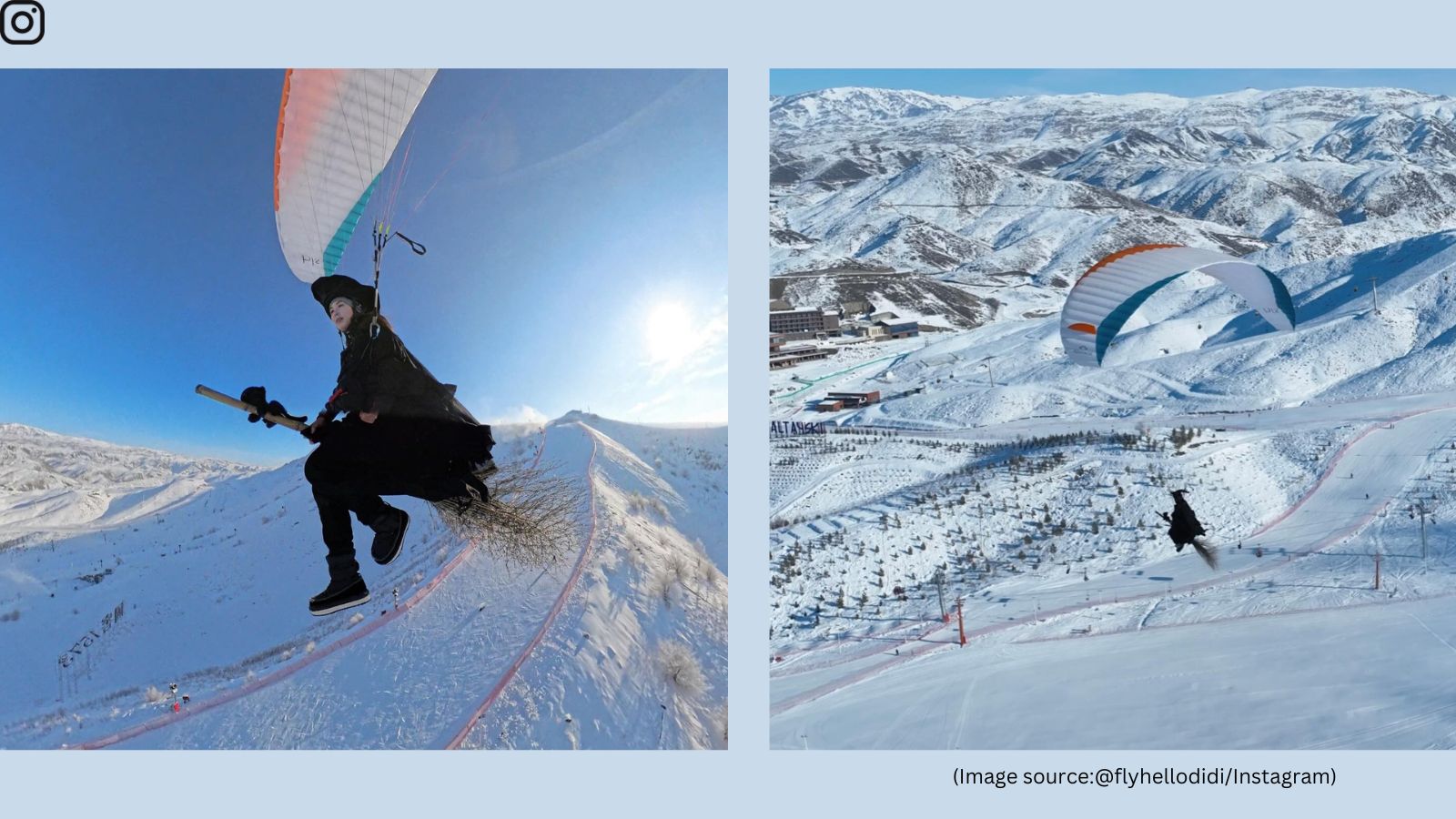 ‘Harry didi’: Woman paraglides in witch costume, riding broomstick in ...
