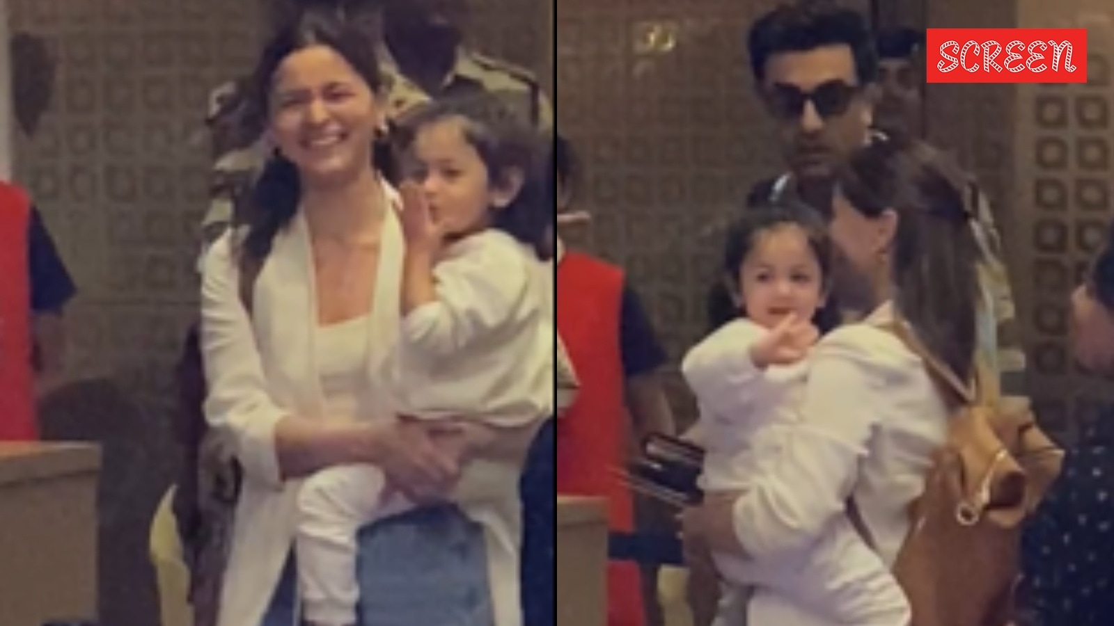 Raha Kapoor blows flying kisses for photographers, says ‘bye’ as she ...