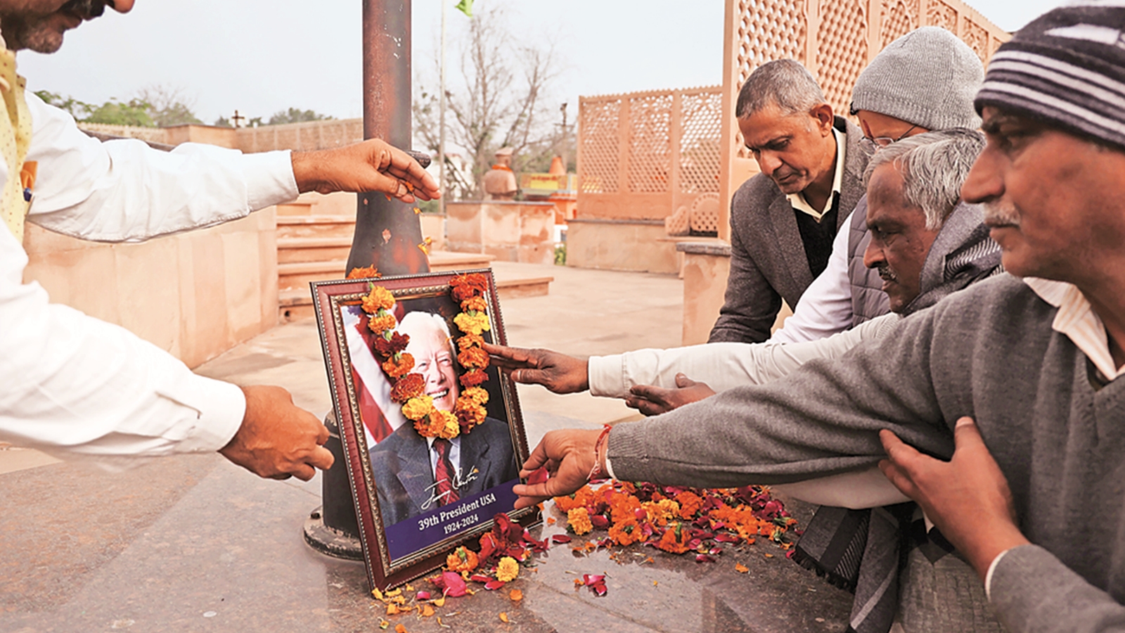 Carterpuri in Gurgaon mourns the death of former US President Jimmy ...