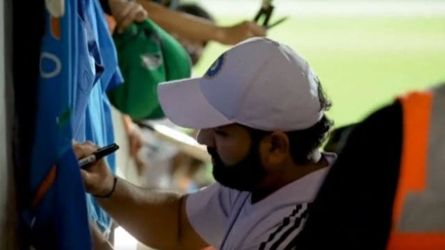 Watch: Rohit Sharma gives autograph to long-time fan: ‘Rohit bhai ...