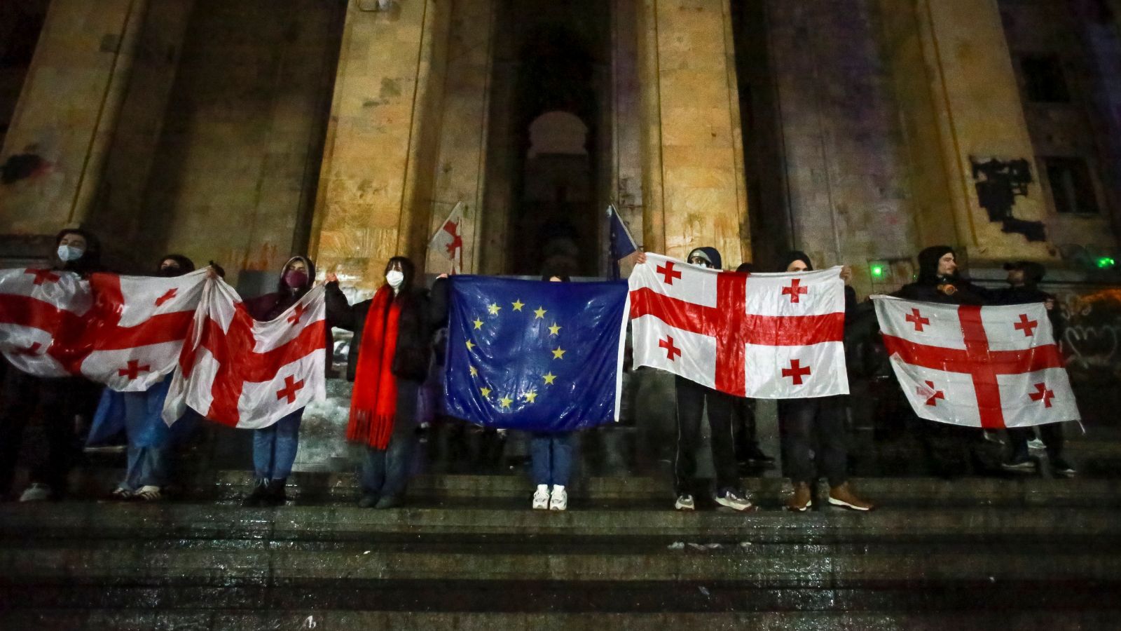 In pictures | Pro-EU protests in Georgia enter fourth day amid ...