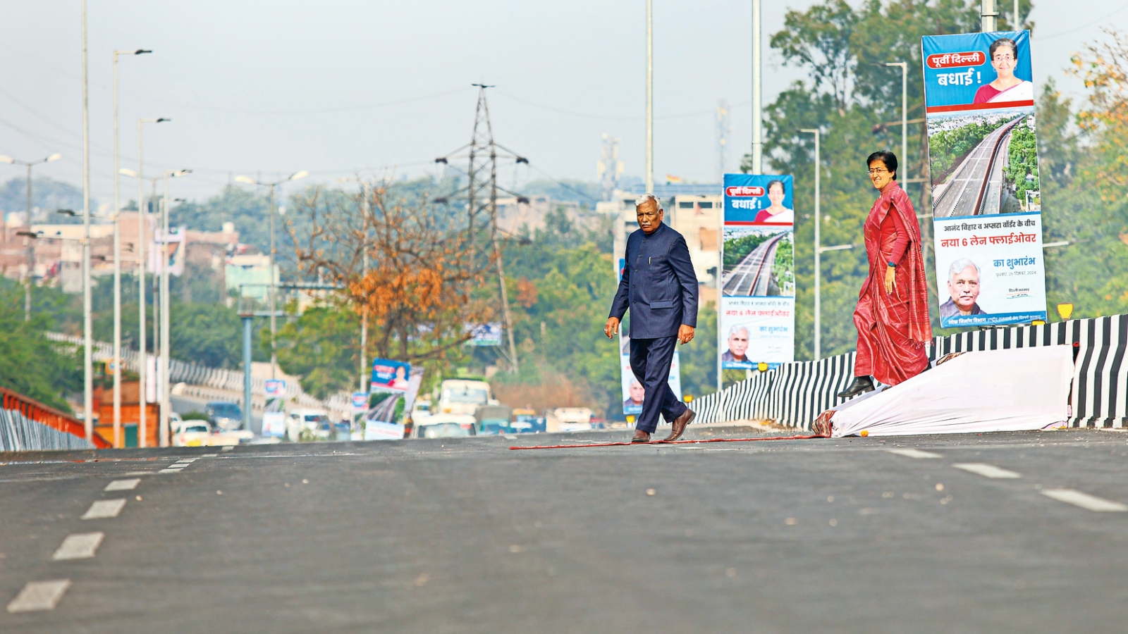Delhi CM Atishi inaugurates flyover in Anand Vihar; BJP says work ...