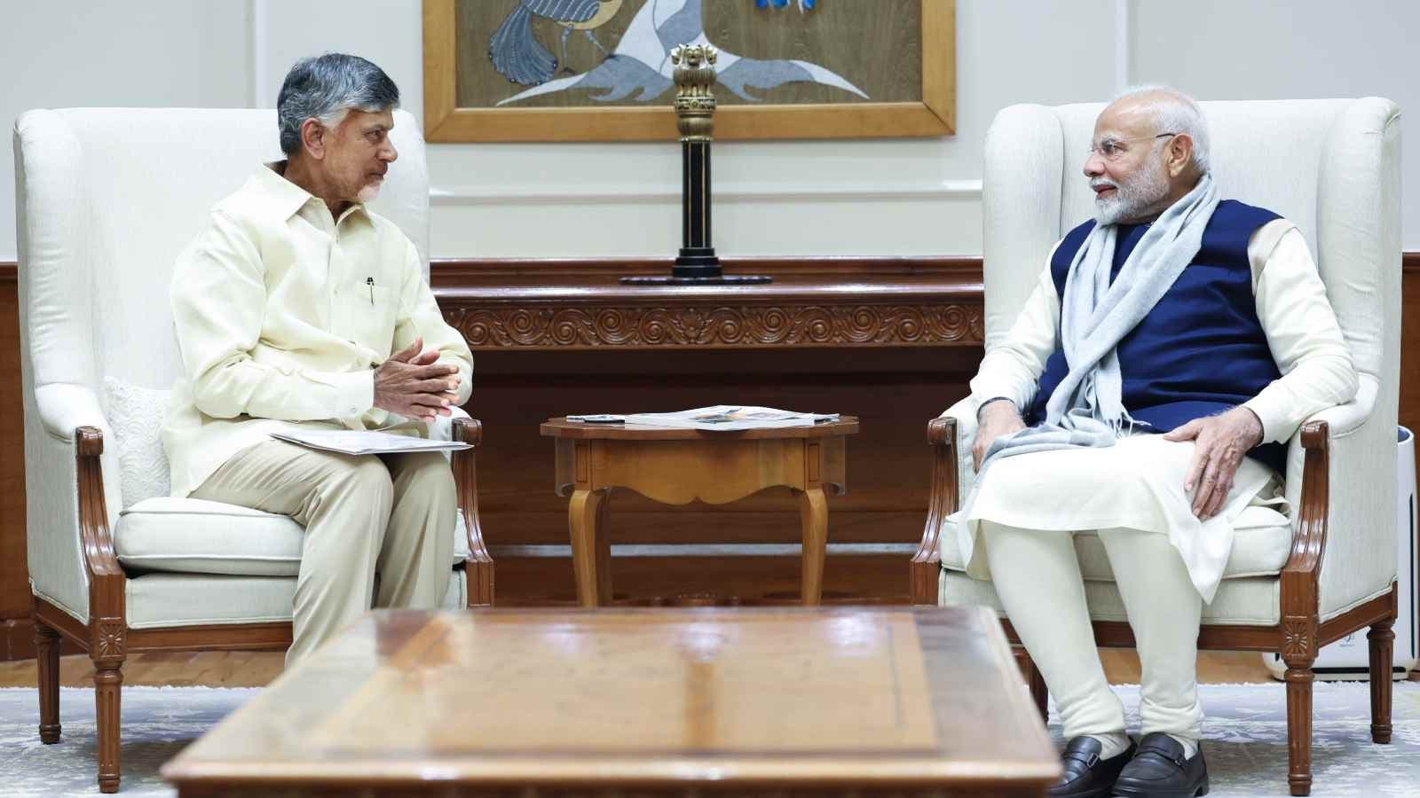 Andhra CM Chandrababu Naidu meets Prime Minister Modi | India News ...