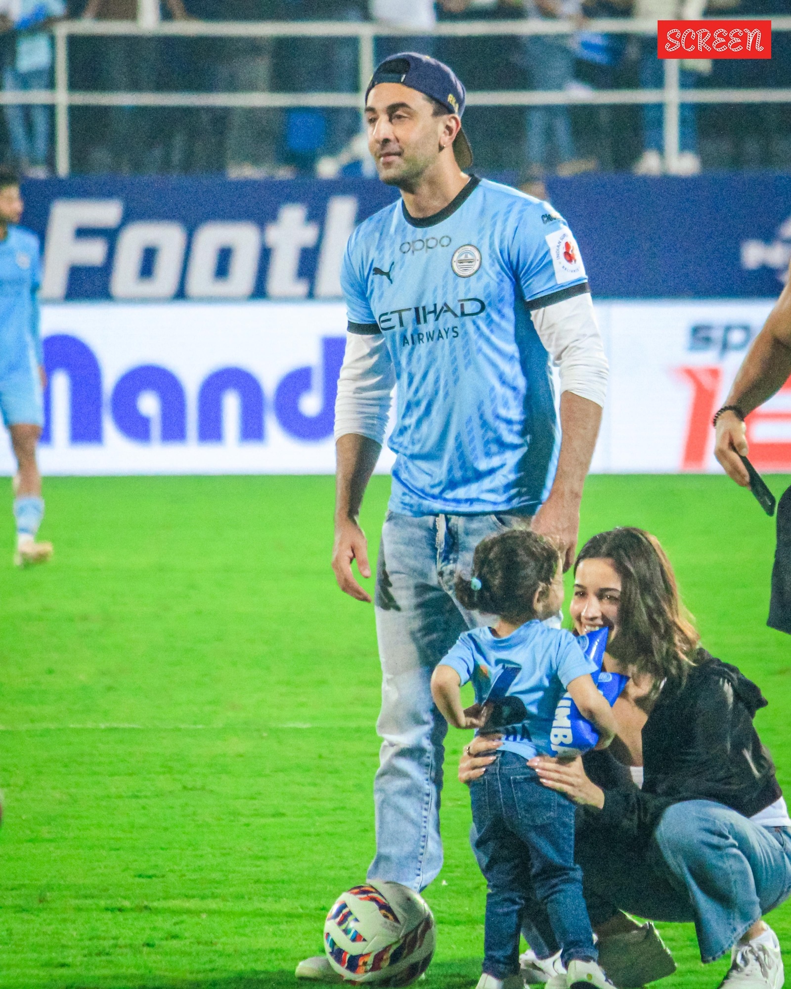 Ranbir Kapoor twins with daughter Raha at football match, Alia Bhatt ...