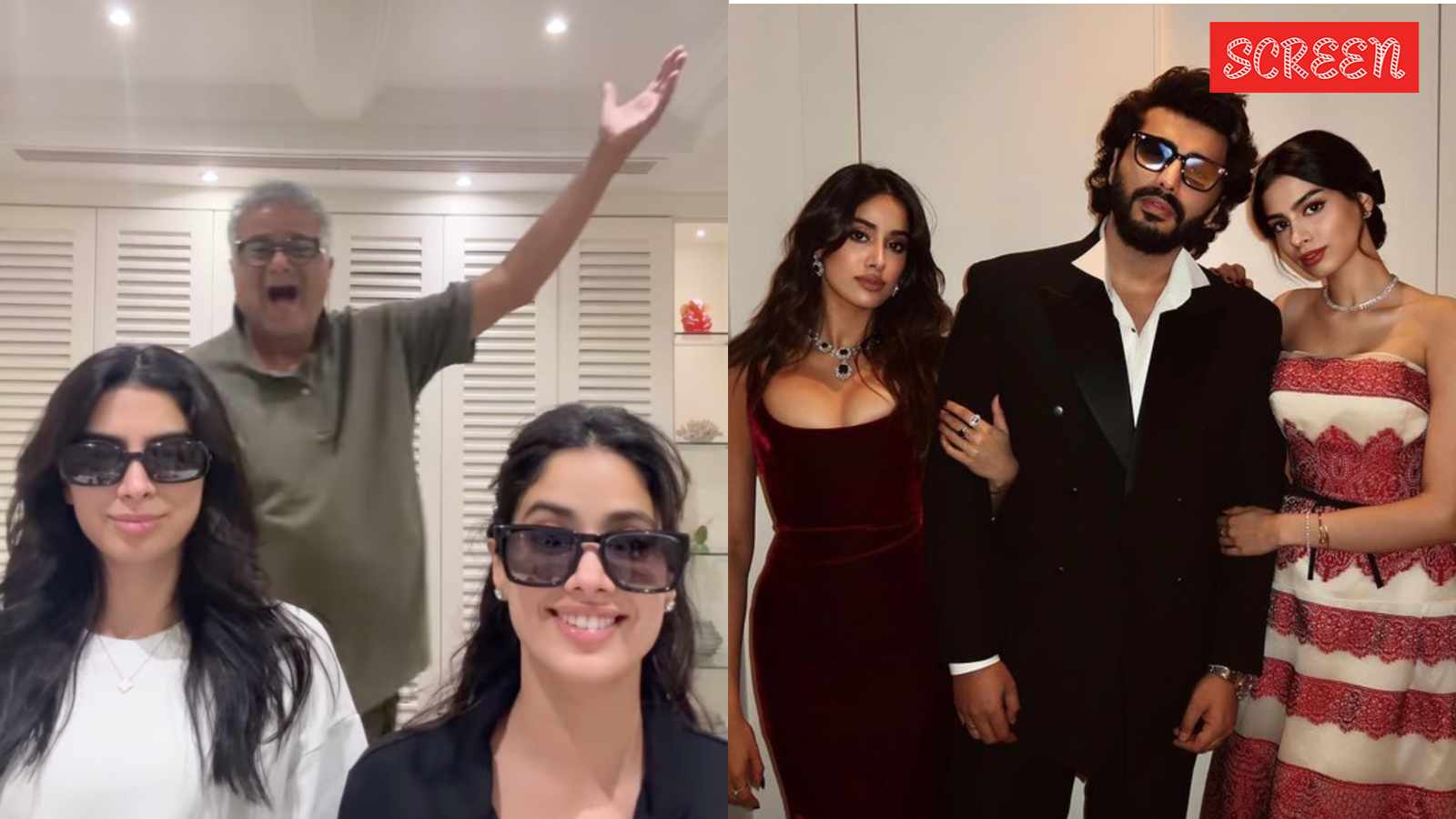 Boney Kapoor photobombs Khushi-Janhvi Kapoor’s Loveyapa video with quirky moves, leaves Arjun ...