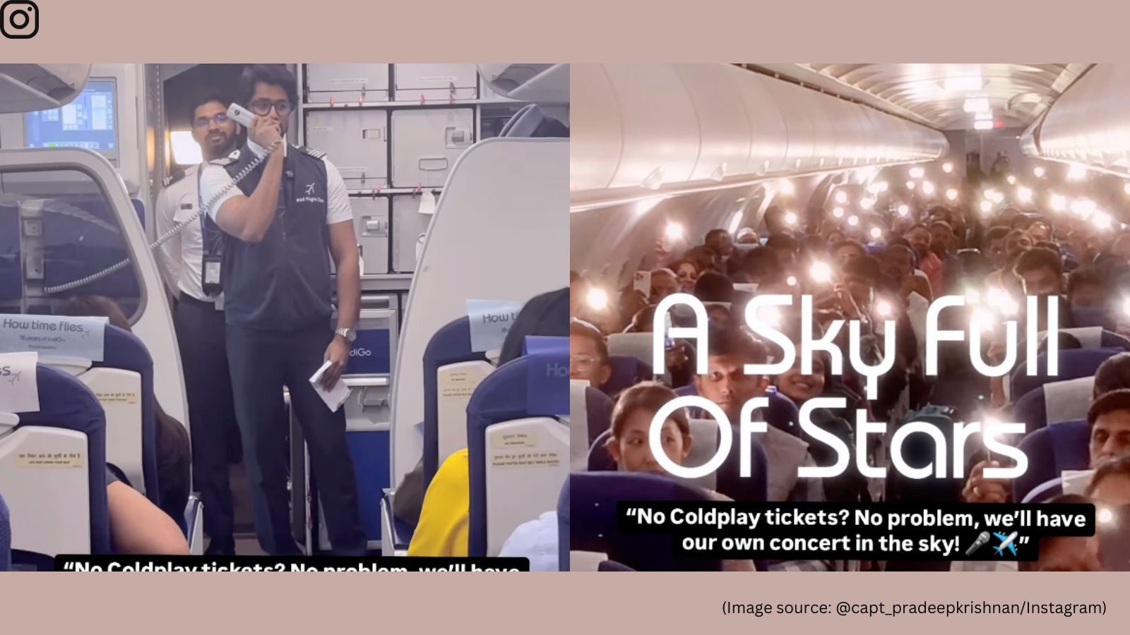 Watch: IndiGo pilot surprises passengers with mid-air Coldplay concert ...