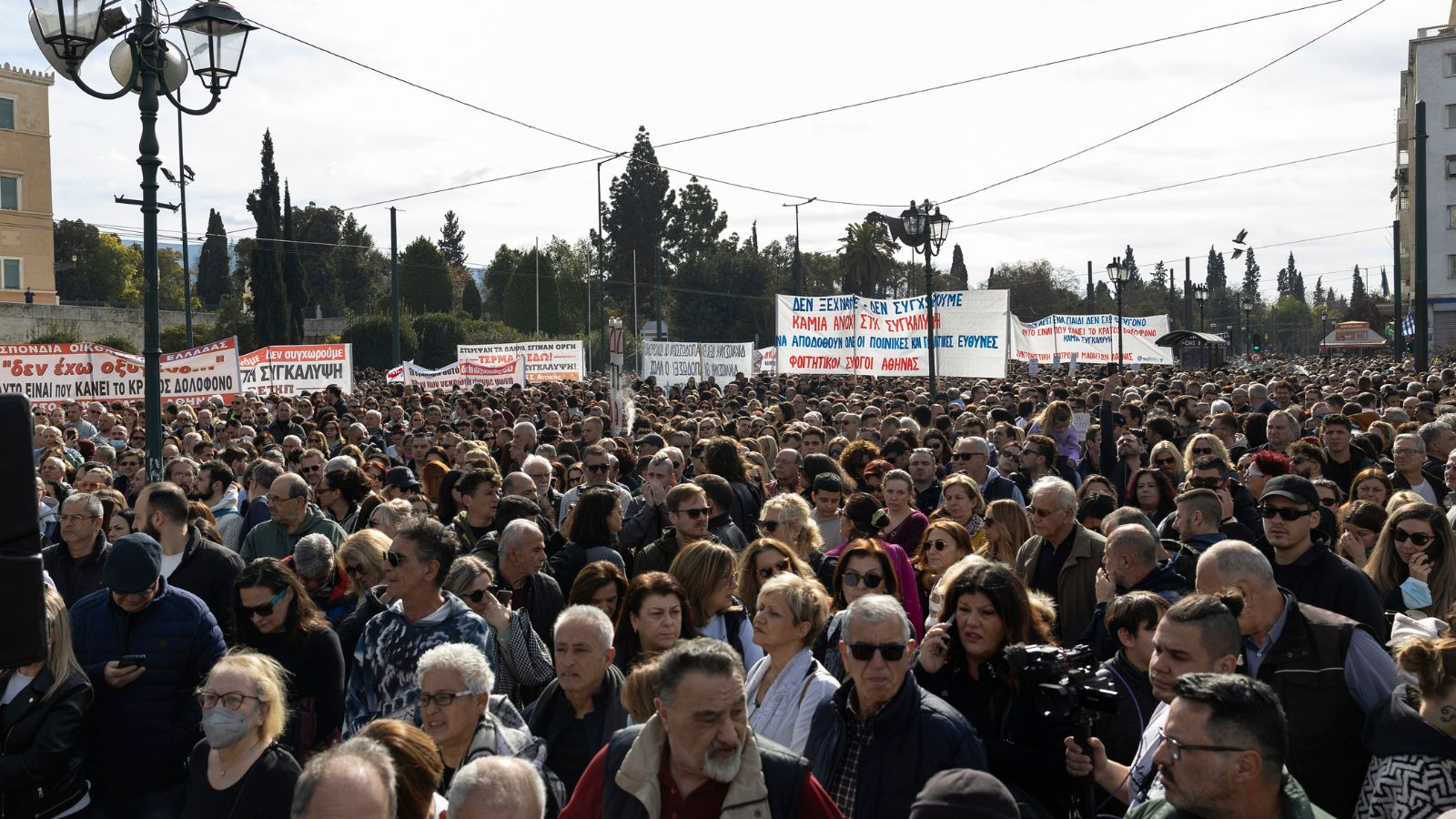 In photos: Greek protesters demand justice for 2023 train crash victims ...